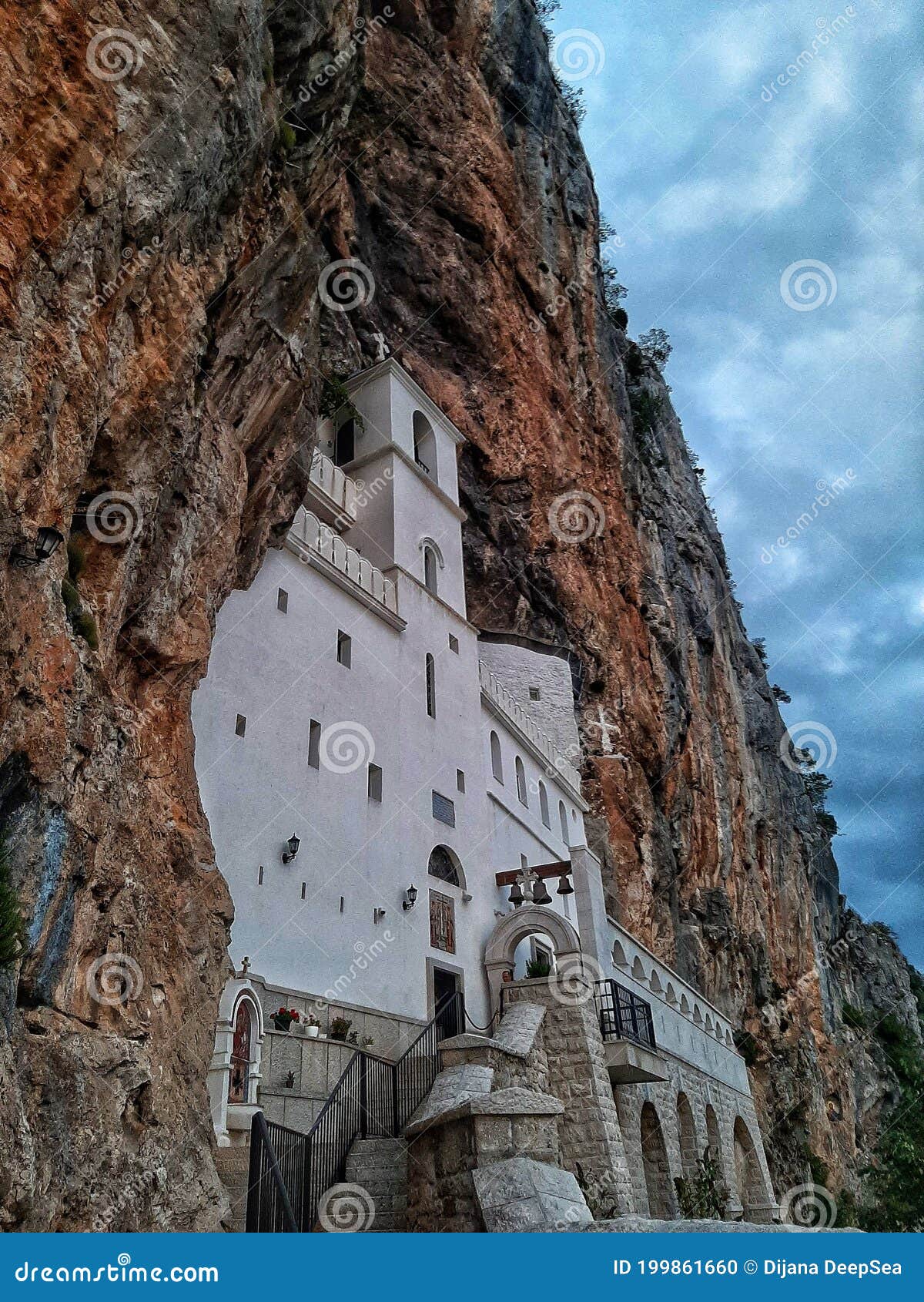 Monastery Ostrog Rock Temple Stock Photo - Image of tree, gora: 199861660