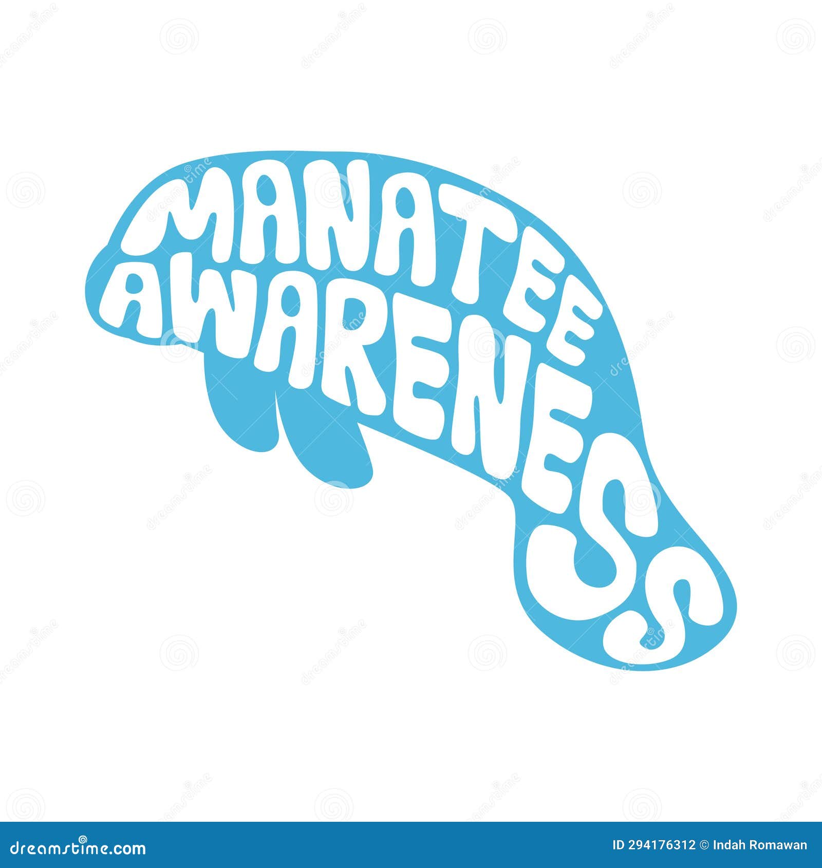 Manatee Awareness Month Vector Stock Illustration - Illustration of ...