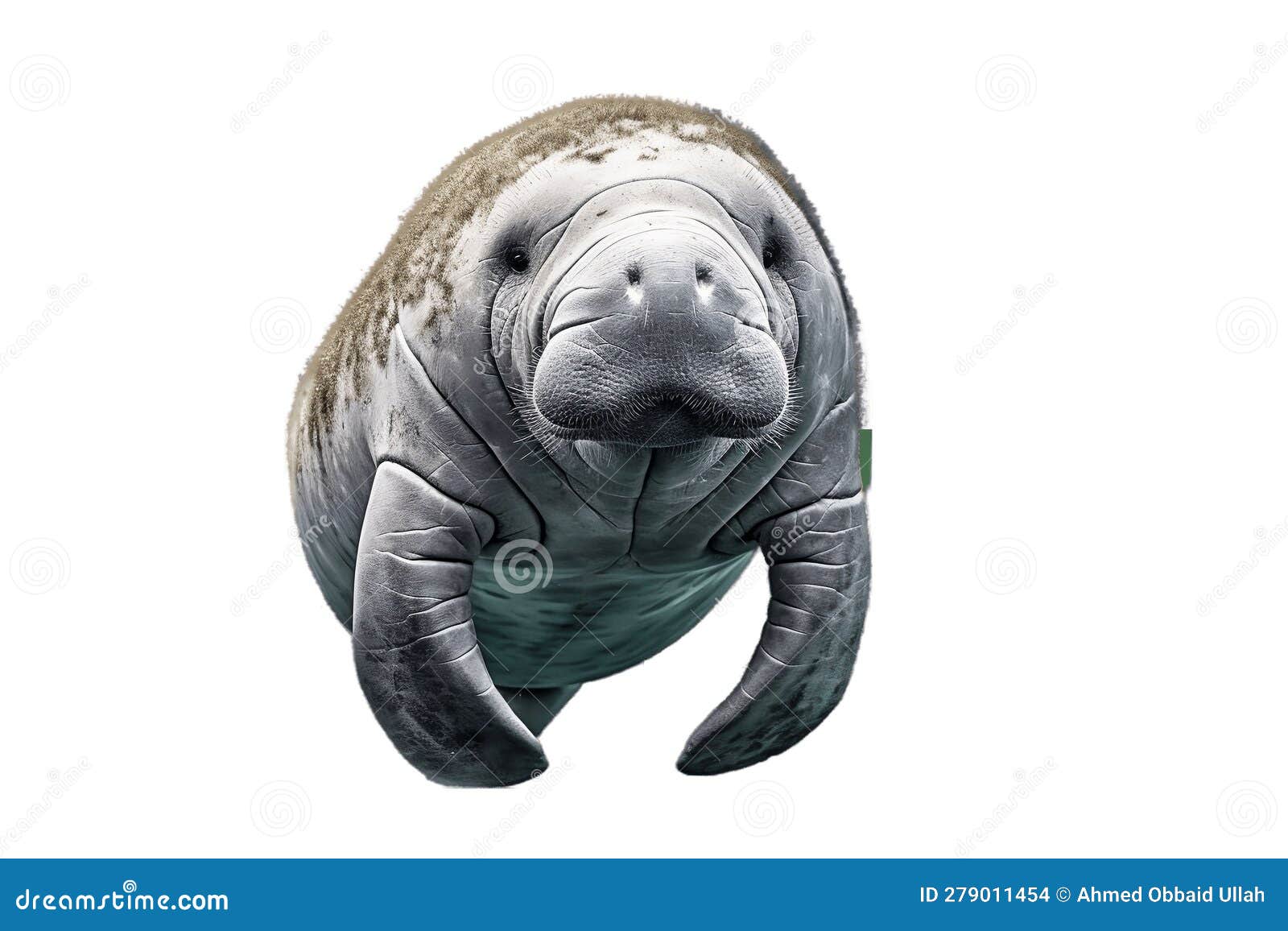 Manatee Face Close-up on Transparent for Serene Charm, Generative Ai ...