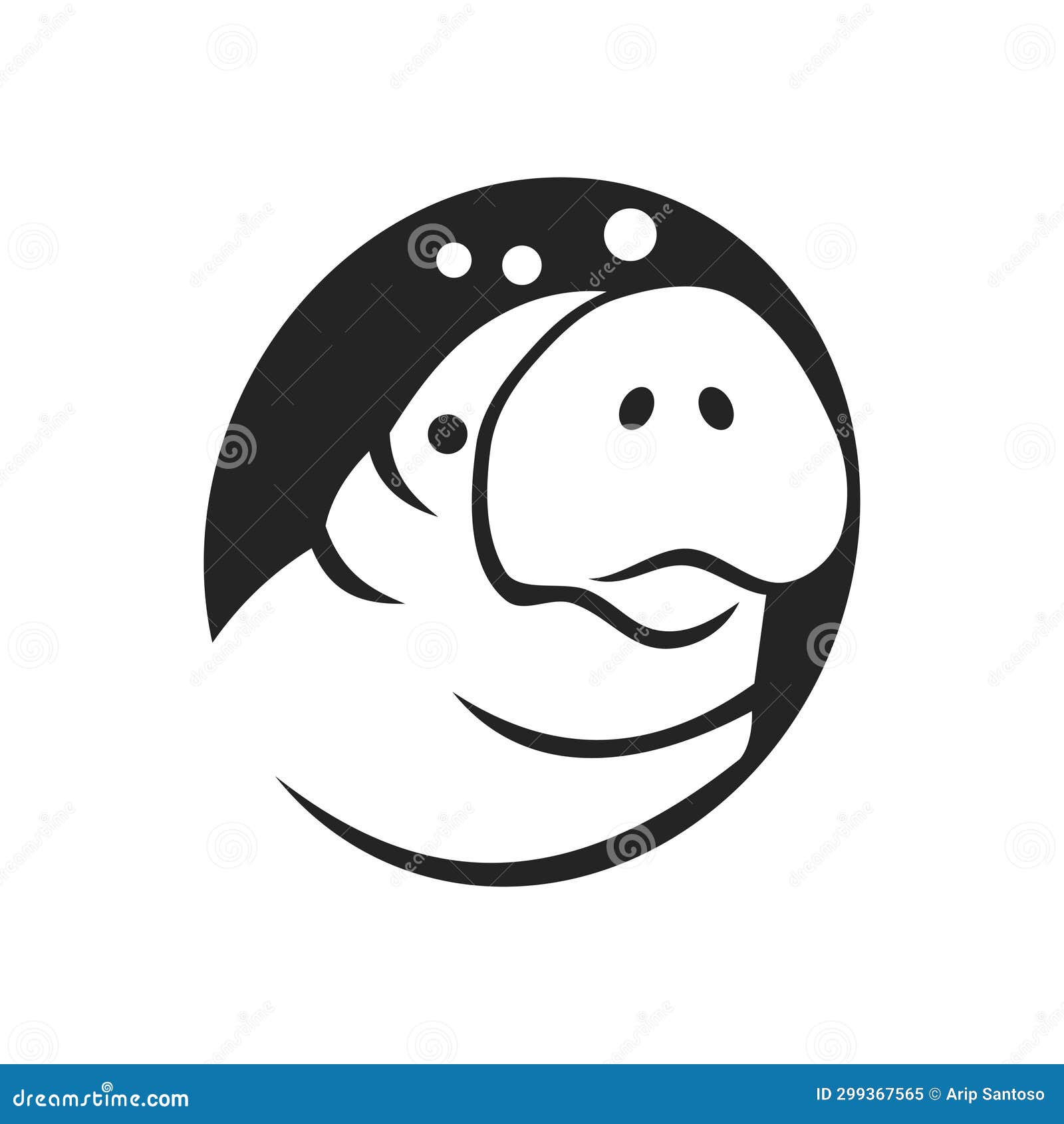 Manatee Logo Template Isolated. Brand Identity. Icon Abstract Vector ...