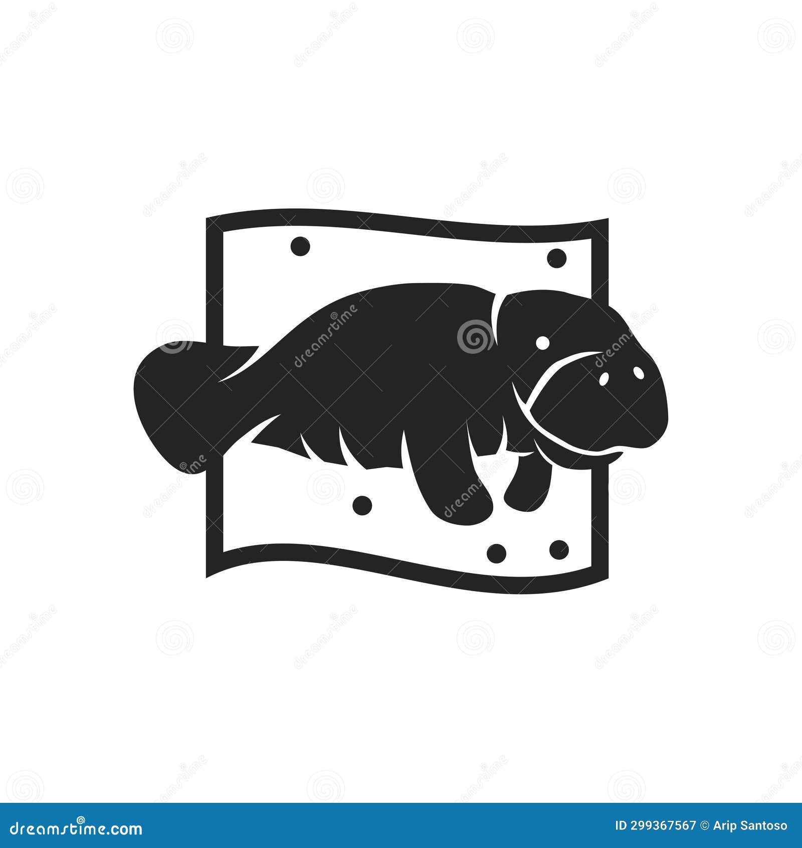 Manatee Logo Template Isolated. Brand Identity. Icon Abstract Vector ...