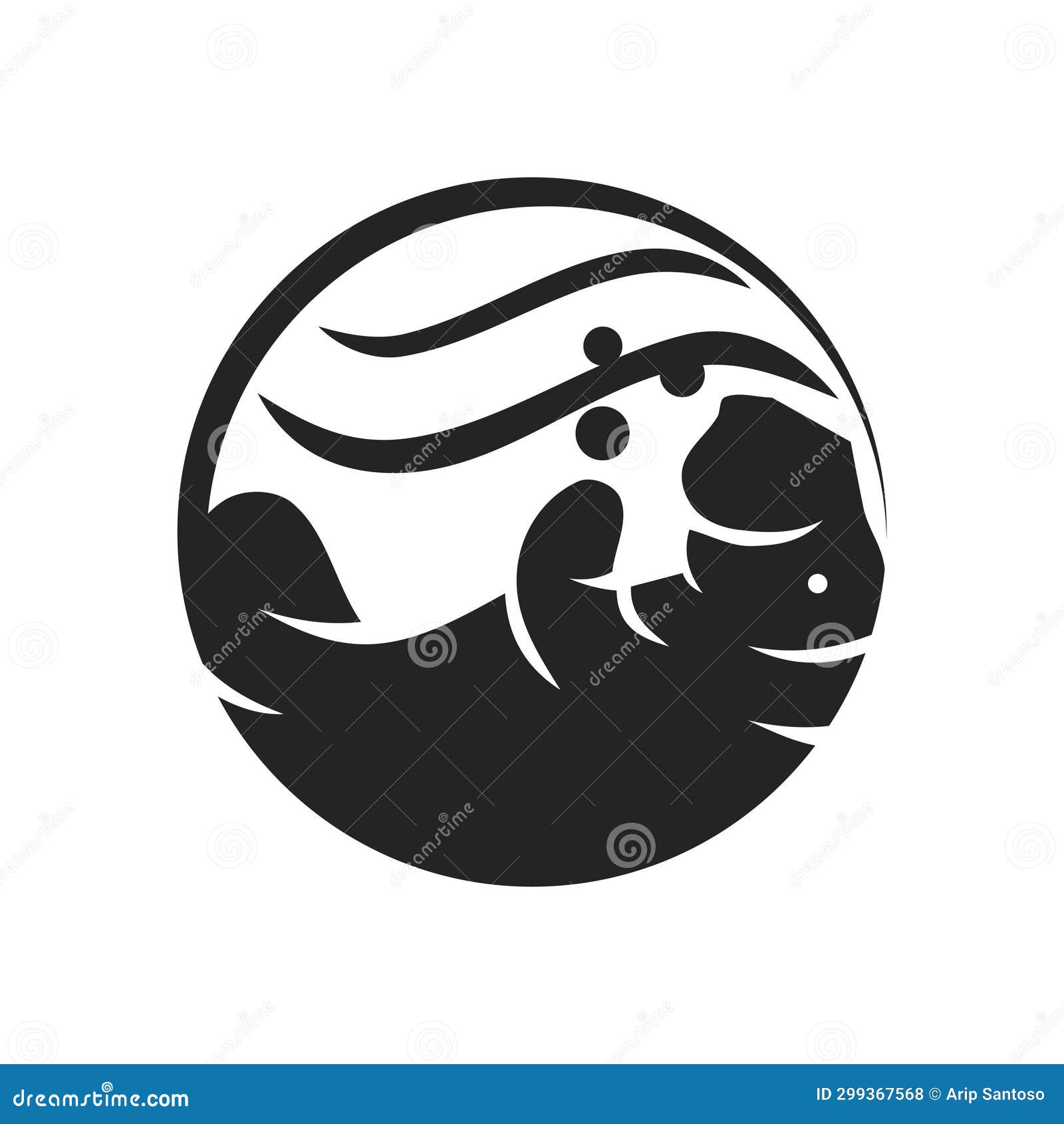 Manatee Logo Template Isolated. Brand Identity. Icon Abstract Vector ...