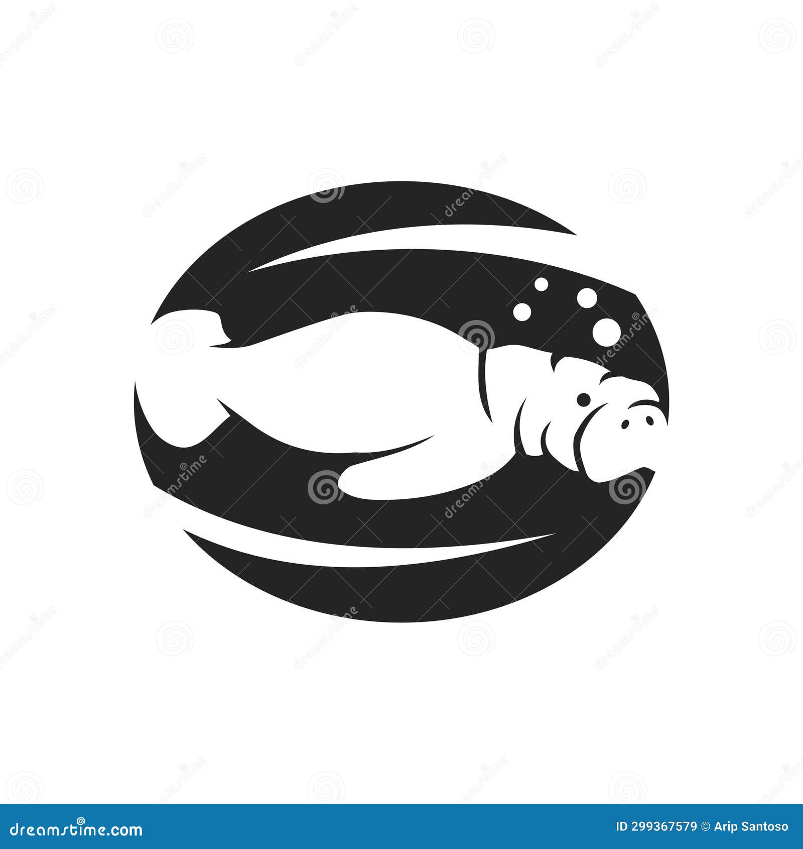 Manatee Logo Template Isolated. Brand Identity. Icon Abstract Vector ...