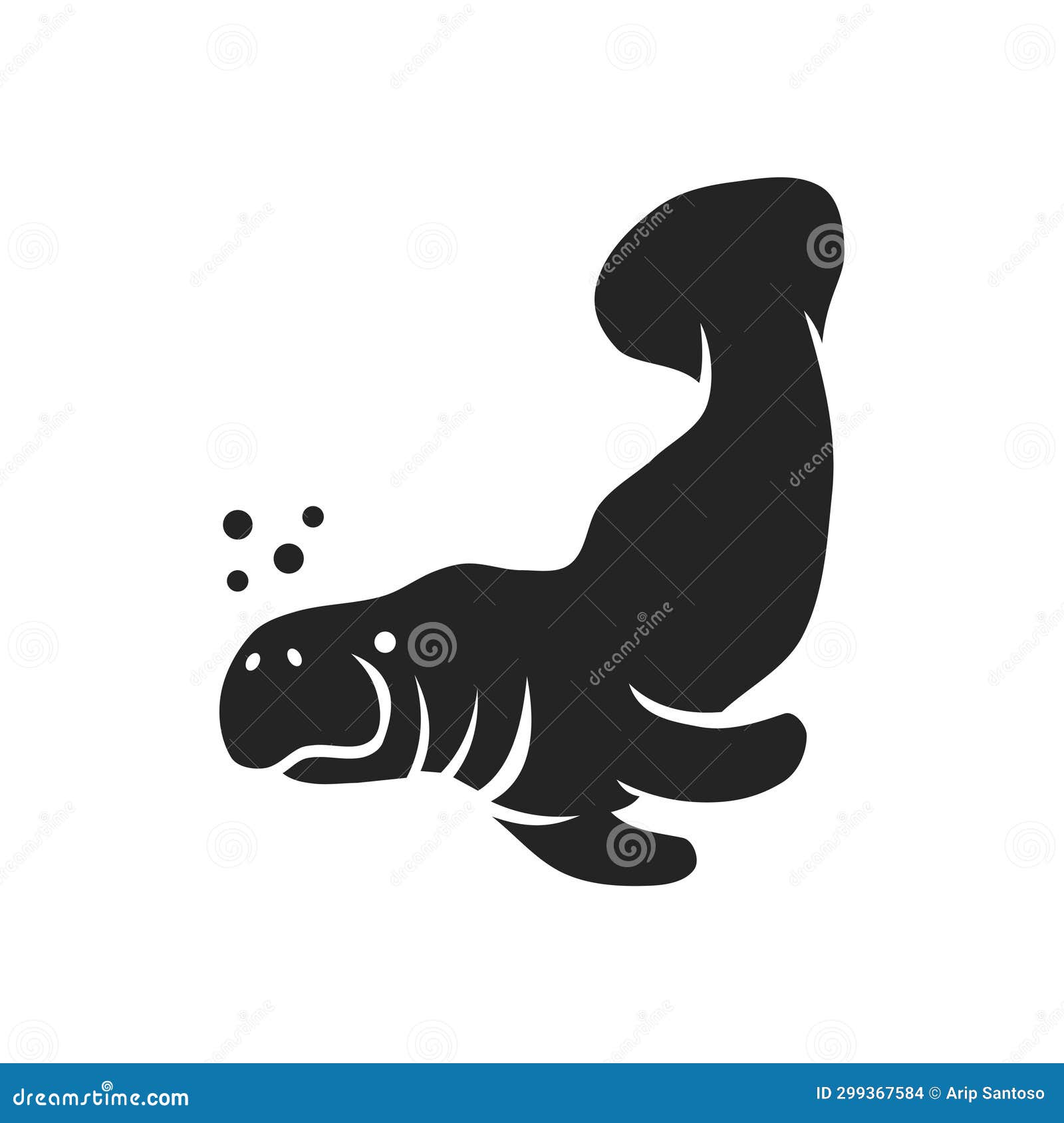 Manatee Logo Template Isolated. Brand Identity. Icon Abstract Vector ...