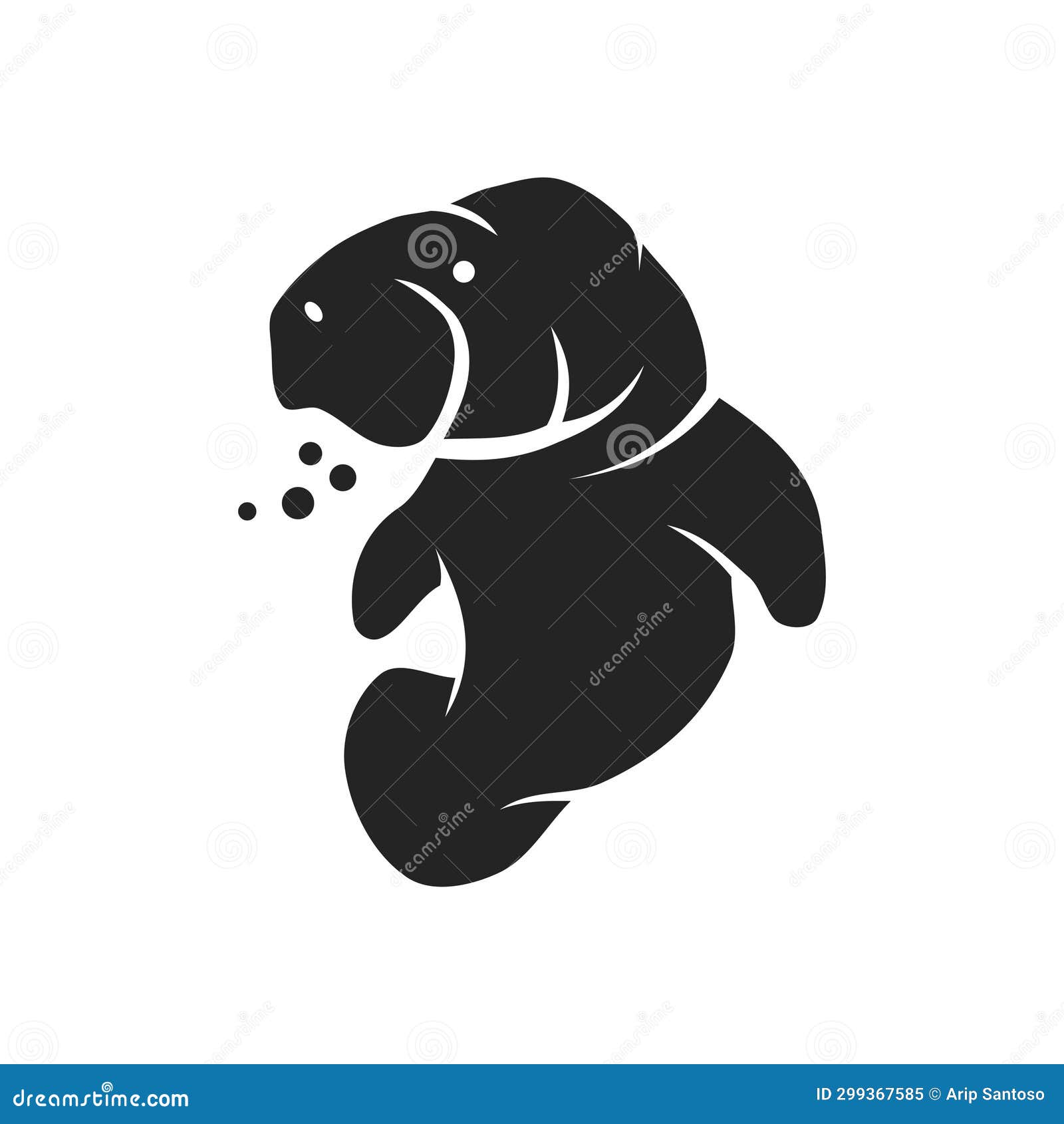 Manatee Logo Template Isolated. Brand Identity. Icon Abstract Vector ...