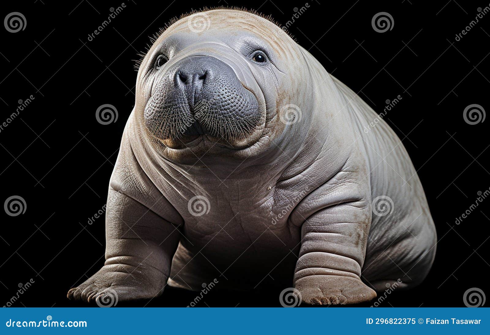 Manatee on a White Background -Generative Ai Stock Illustration ...