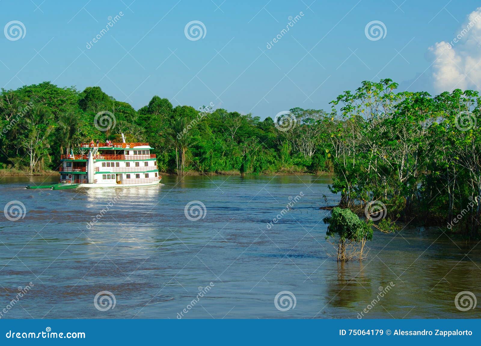 MANAUS, BR - CIRCA AUGUST 2011 - Boat on the Amazon River Circa ...