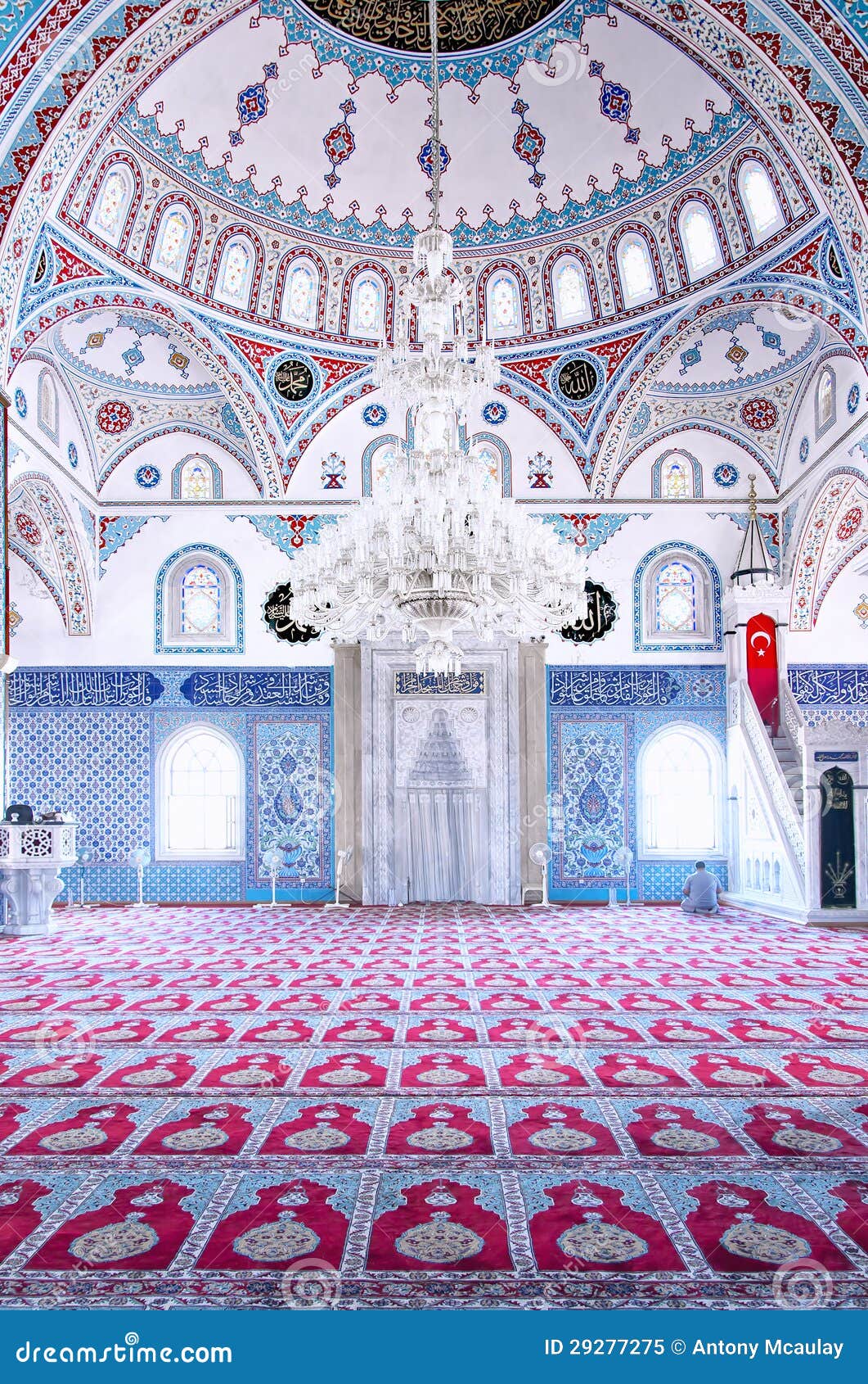 Manavgat Mosque Interior 01 Stock Image - Image of column, pattern ...