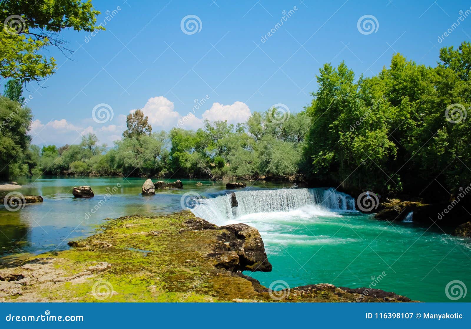 Manavgat Waterfall stock image. Image of turkish, trees - 116398107