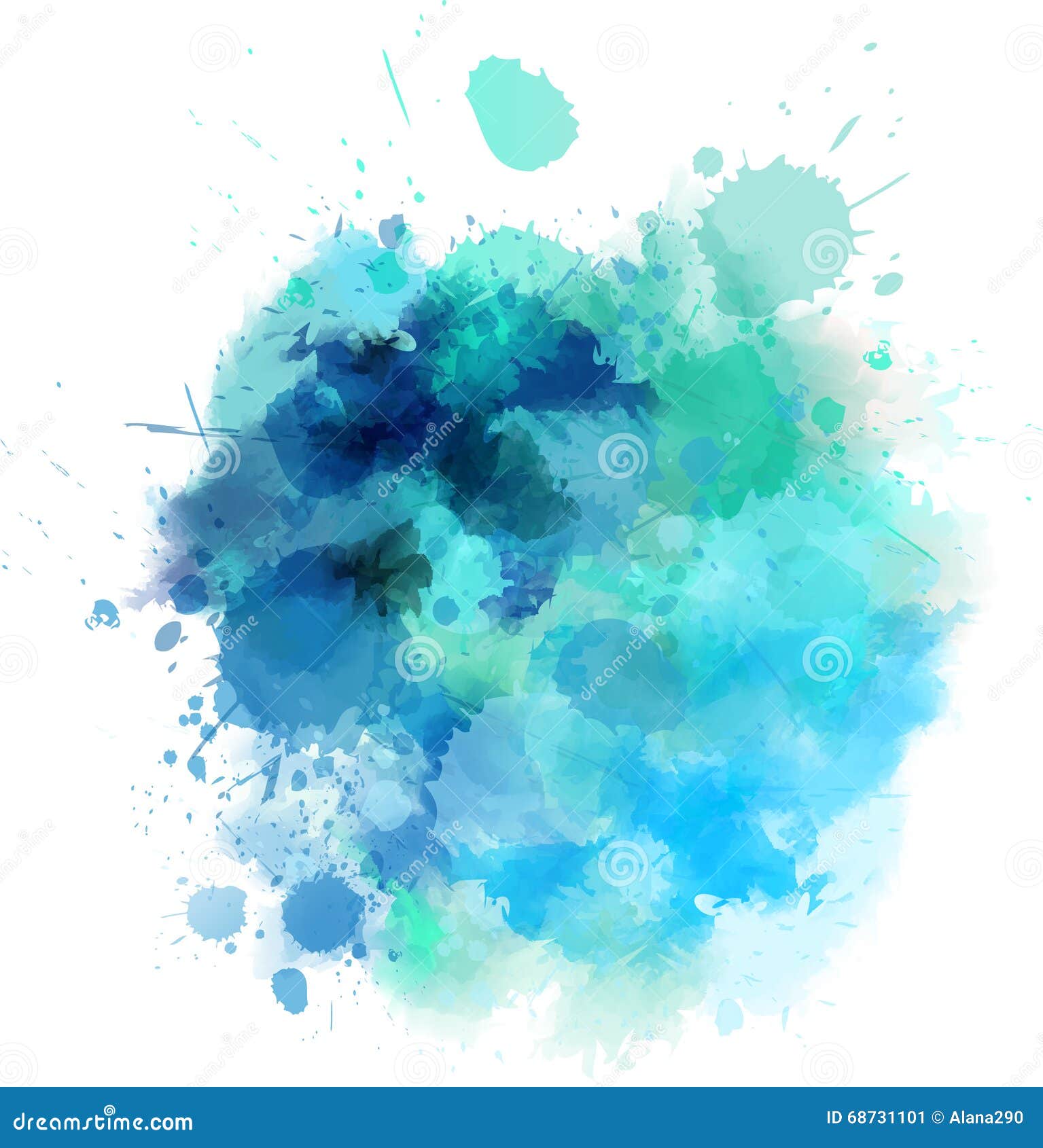 Mancha azul ilustração do vetor. Ilustração de matiz - 68731101