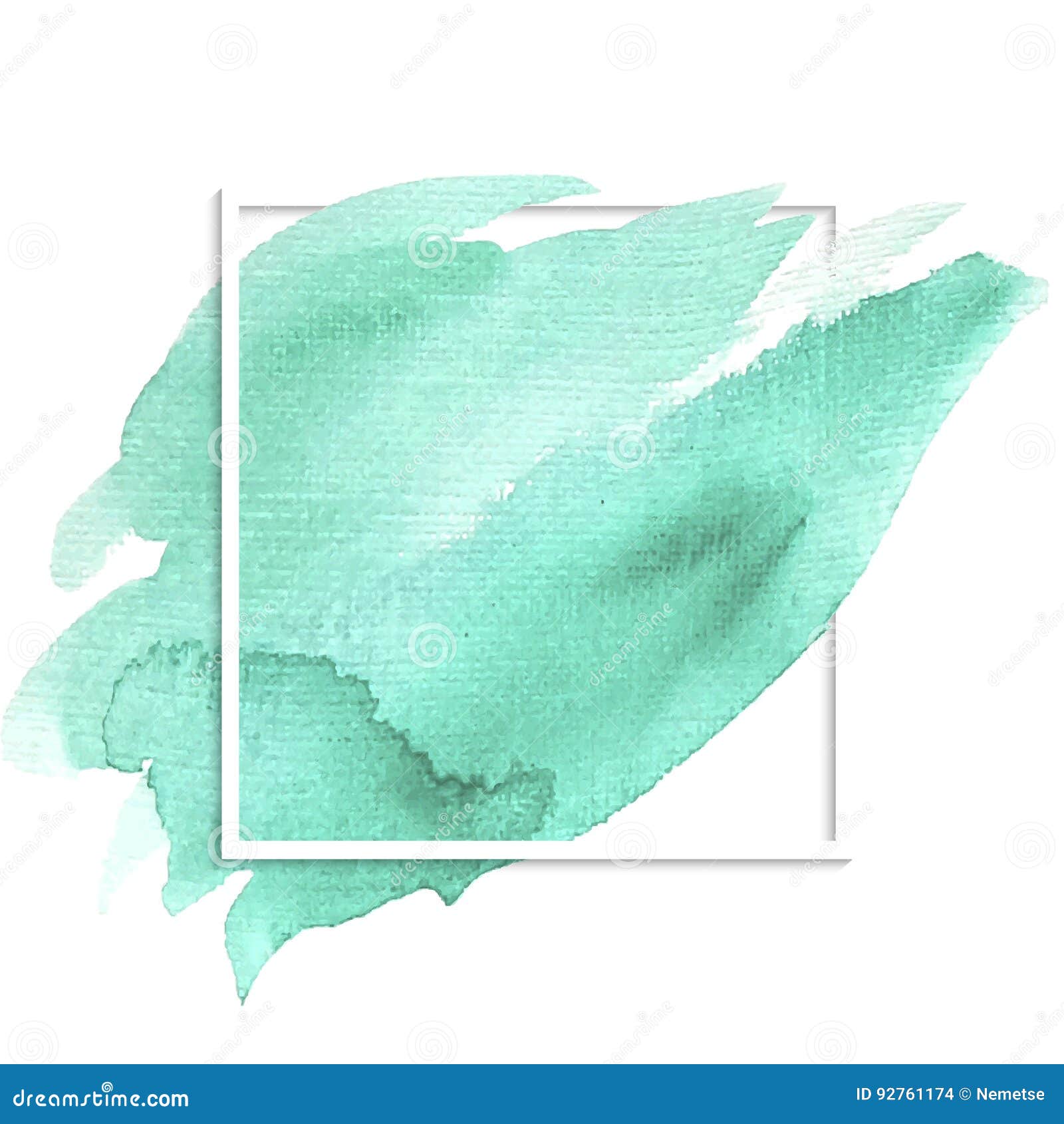 Mancha De La Acuarela De La Turquesa Ilustración del Vector ...