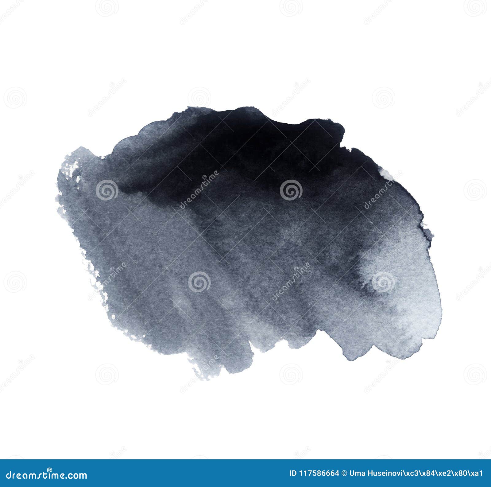 Mancha De La Acuarela Negra Stock de ilustración - Ilustración de ...