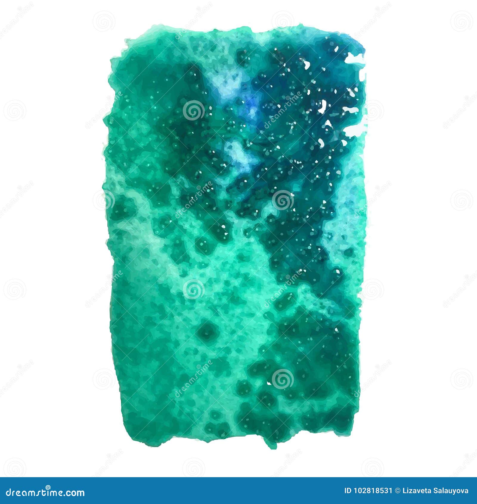 Mancha De La Acuarela De La Turquesa Ilustración del Vector ...