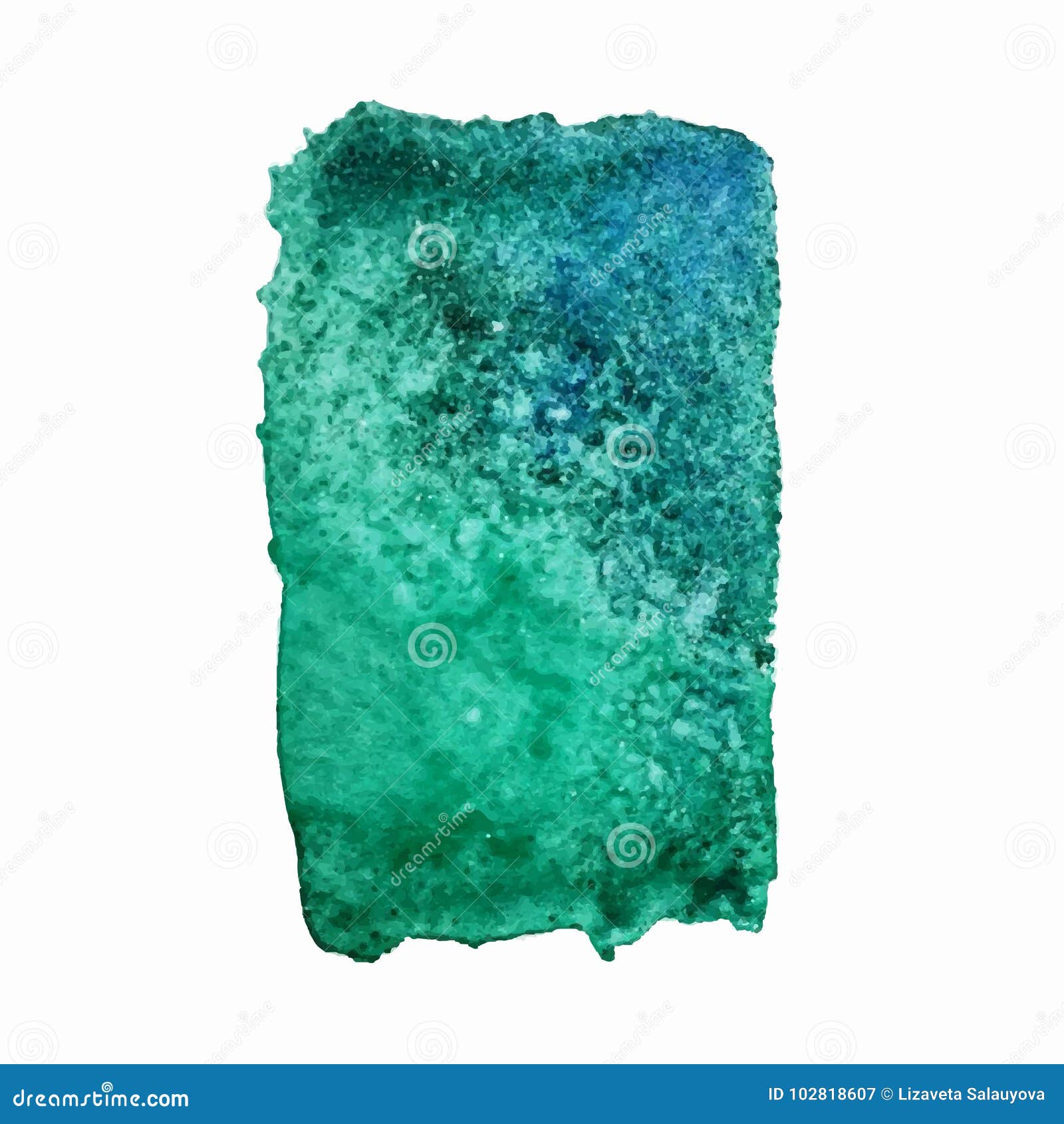 Mancha De La Acuarela De La Turquesa Ilustración del Vector ...