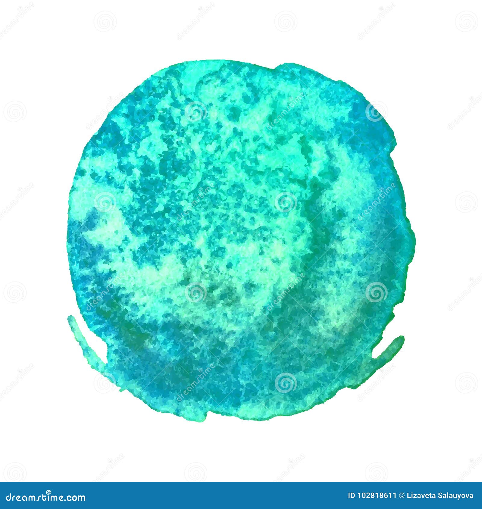 Mancha De La Acuarela De La Turquesa Ilustración del Vector ...