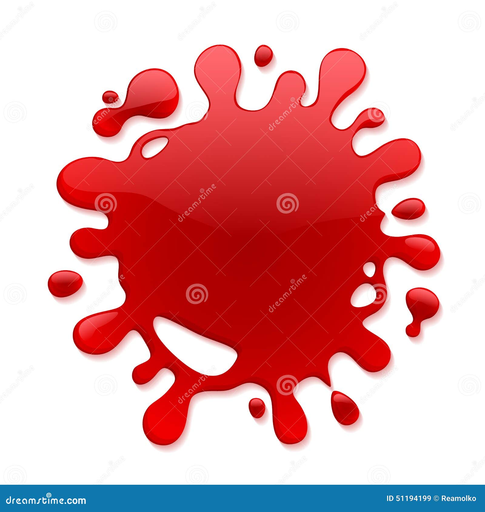 Mancha Roja Aislada En El Fondo Blanco Ilustración del Vector ...