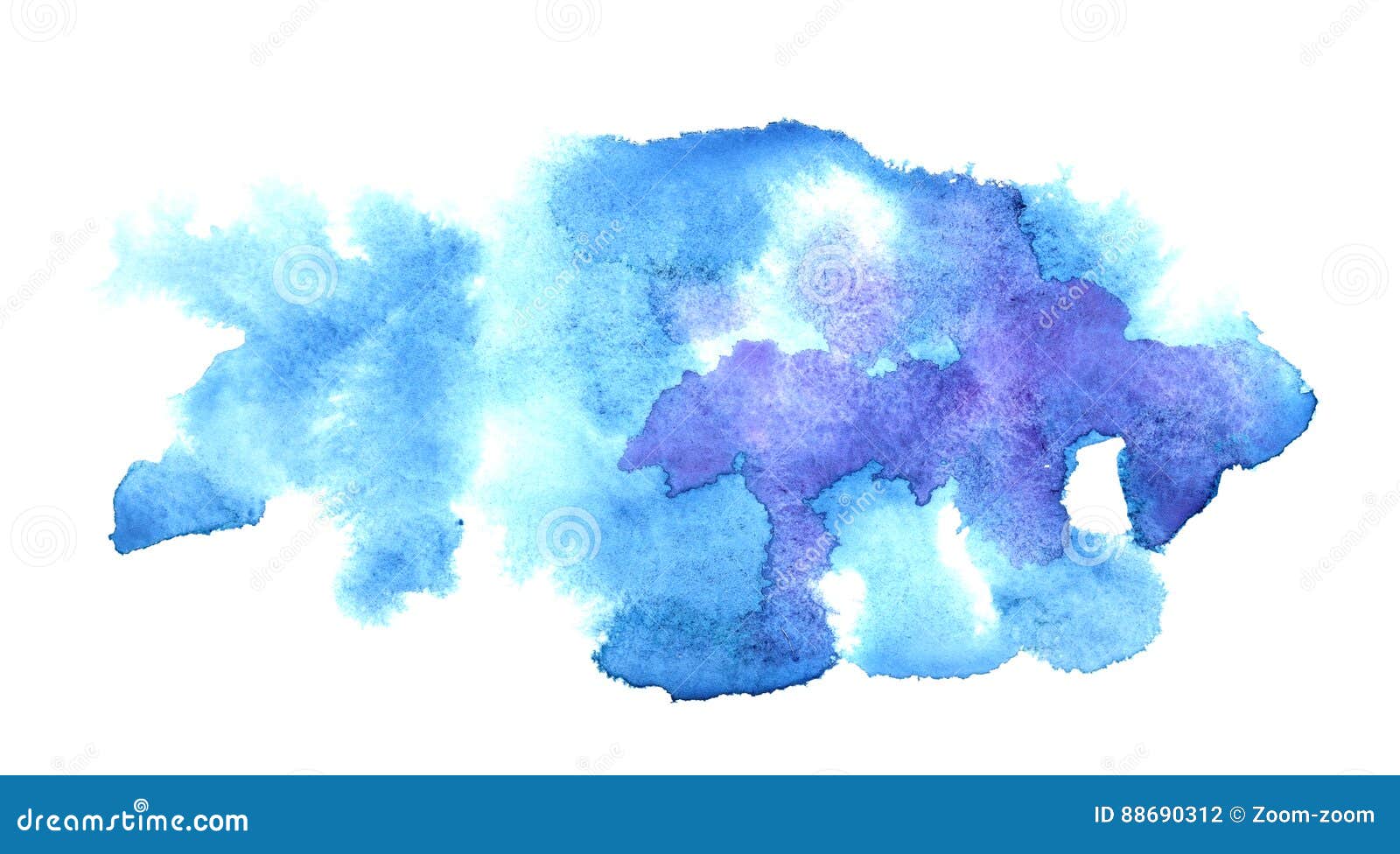 Manchas Azules Del Agua-color Stock de ilustración - Ilustración de ...