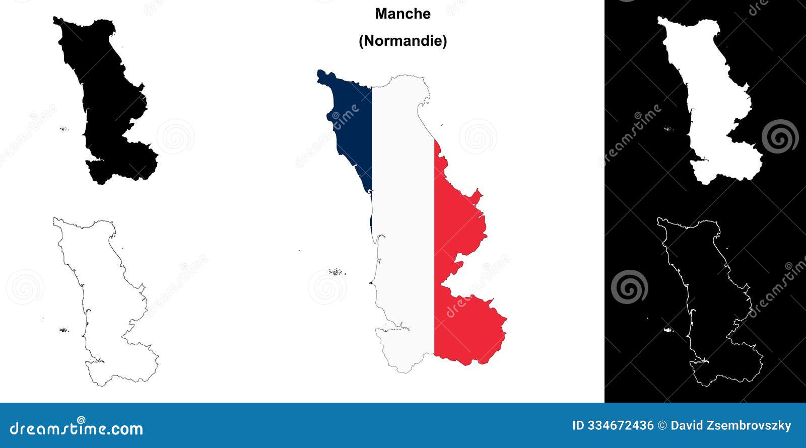 Normandie Outline Map Cartoon Vector | CartoonDealer.com #360428499