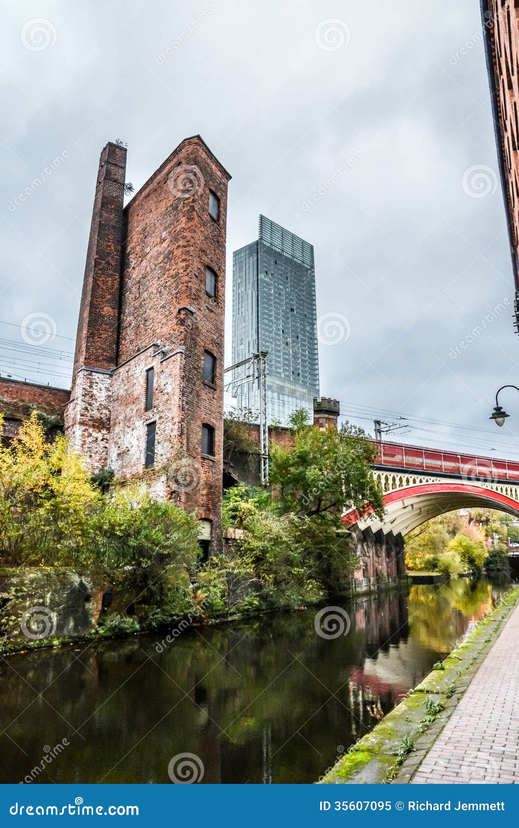 Manchester Canal Side Old New Stock Photos - Free & Royalty-Free Stock ...