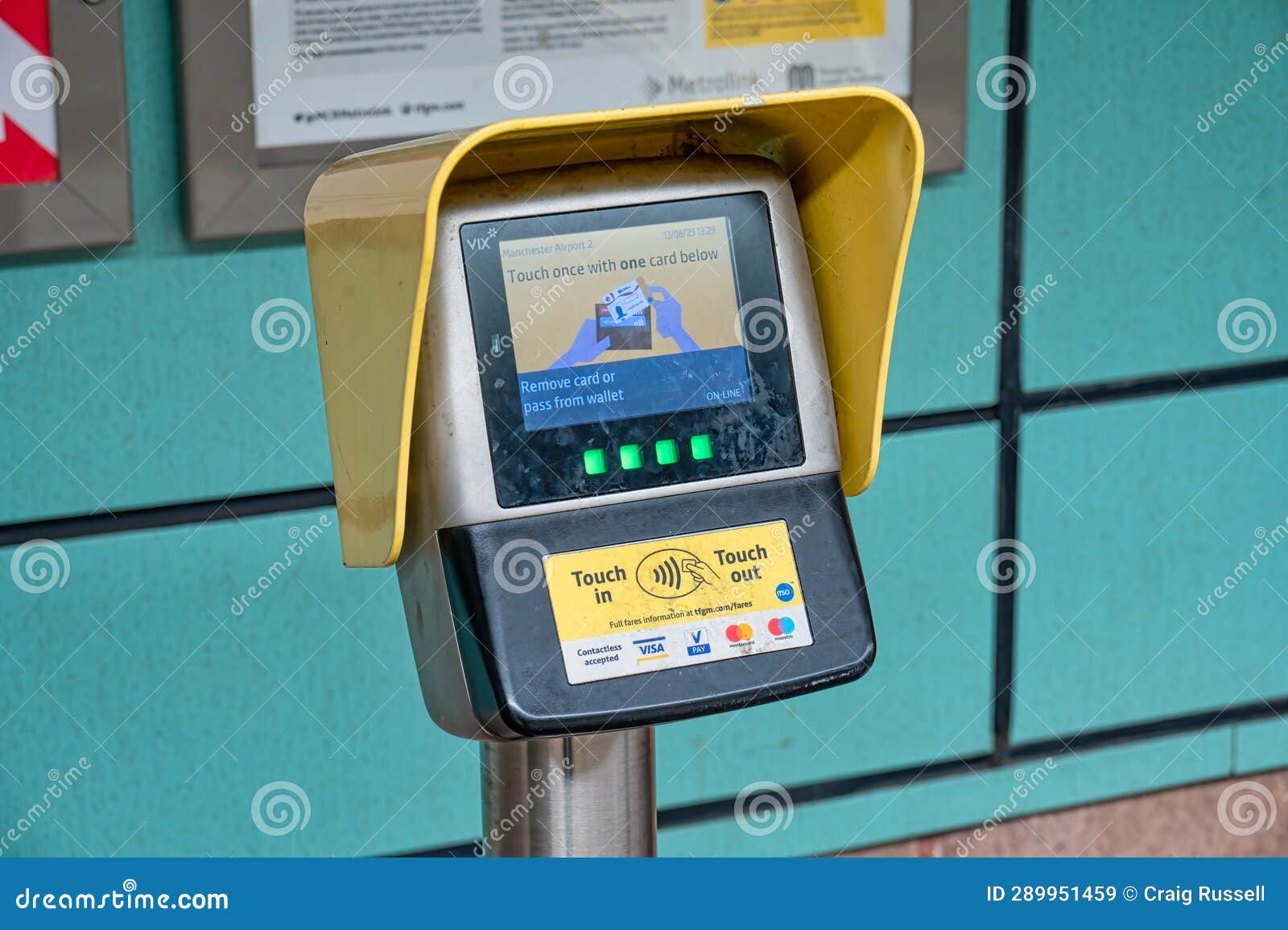 Manchester Metrolink Ticket Validator Editorial Stock Image - Image of ...