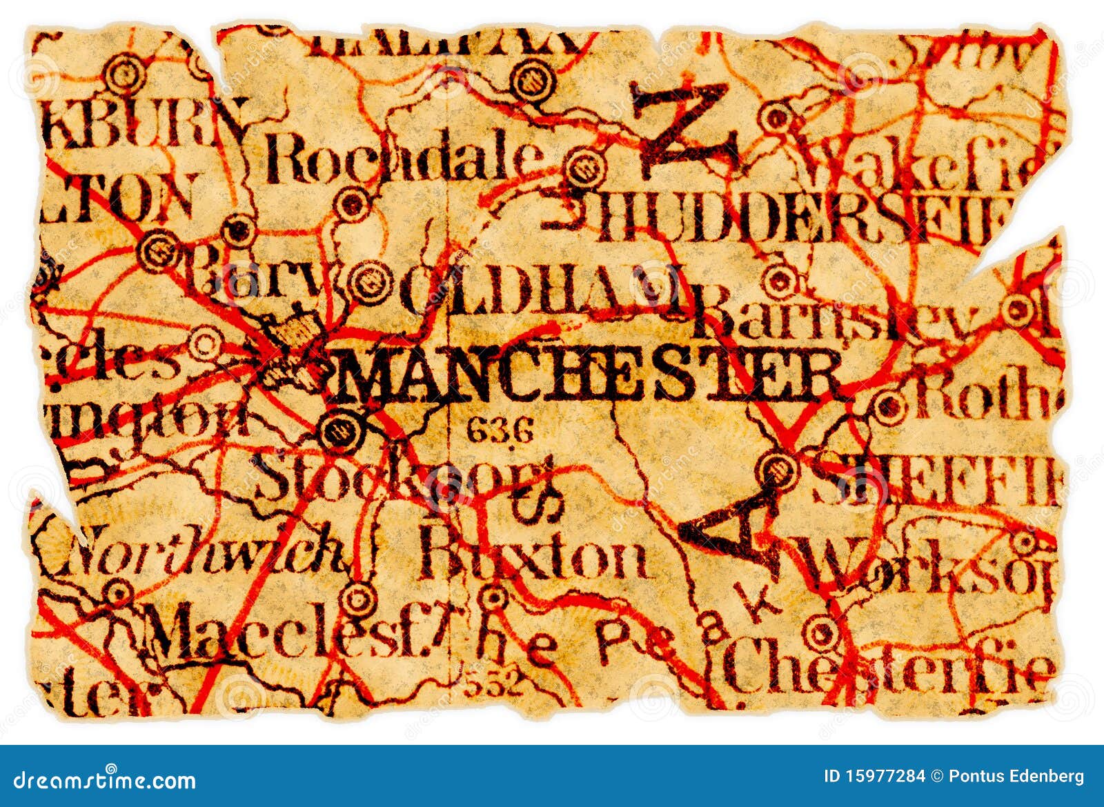 Manchester old map stock photo. Image of maps, city, isolated - 15977284