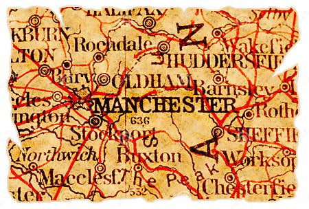 Manchester old map stock photo. Image of maps, city, isolated - 15977284