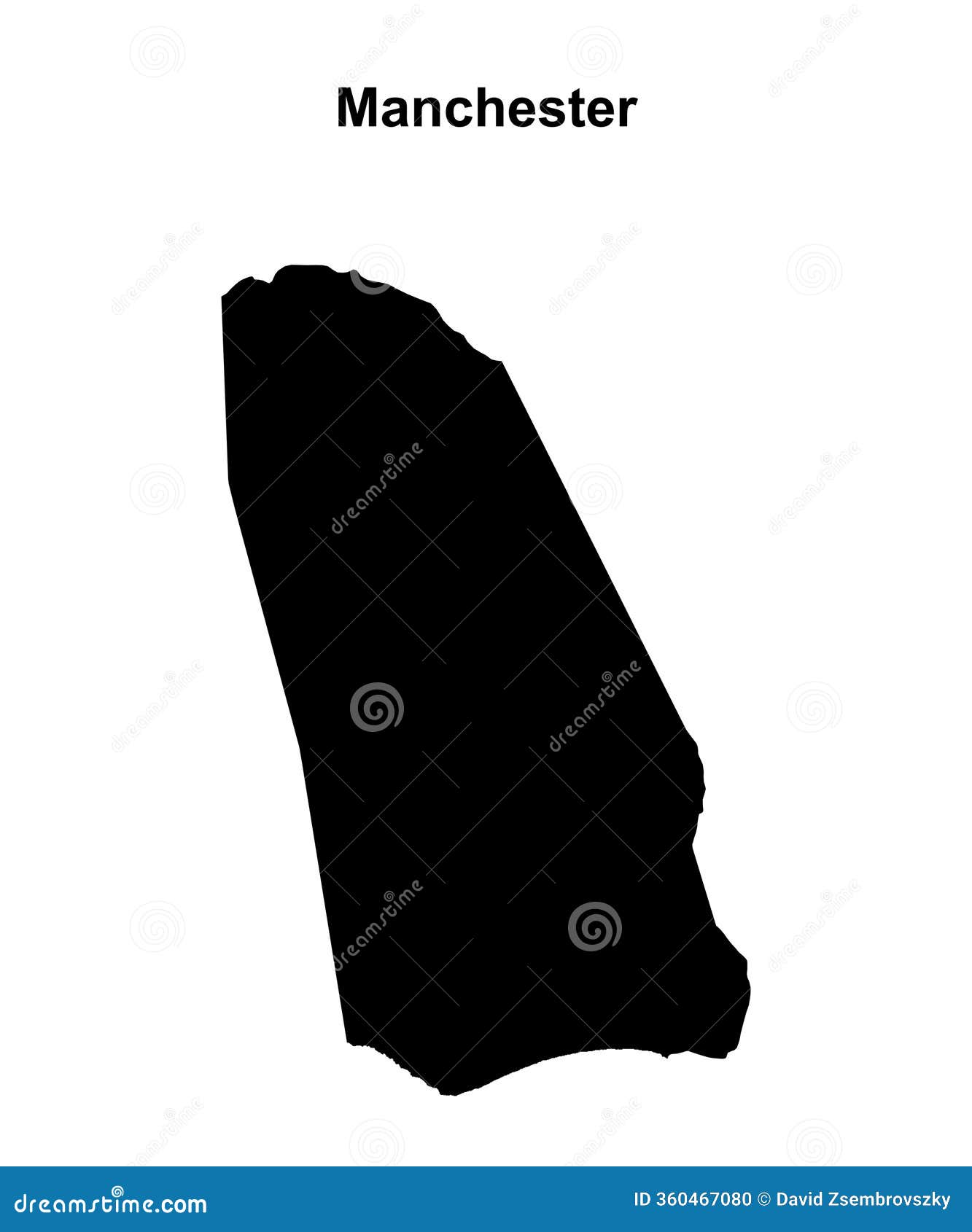 Manchester outline map stock illustration. Illustration of parish ...