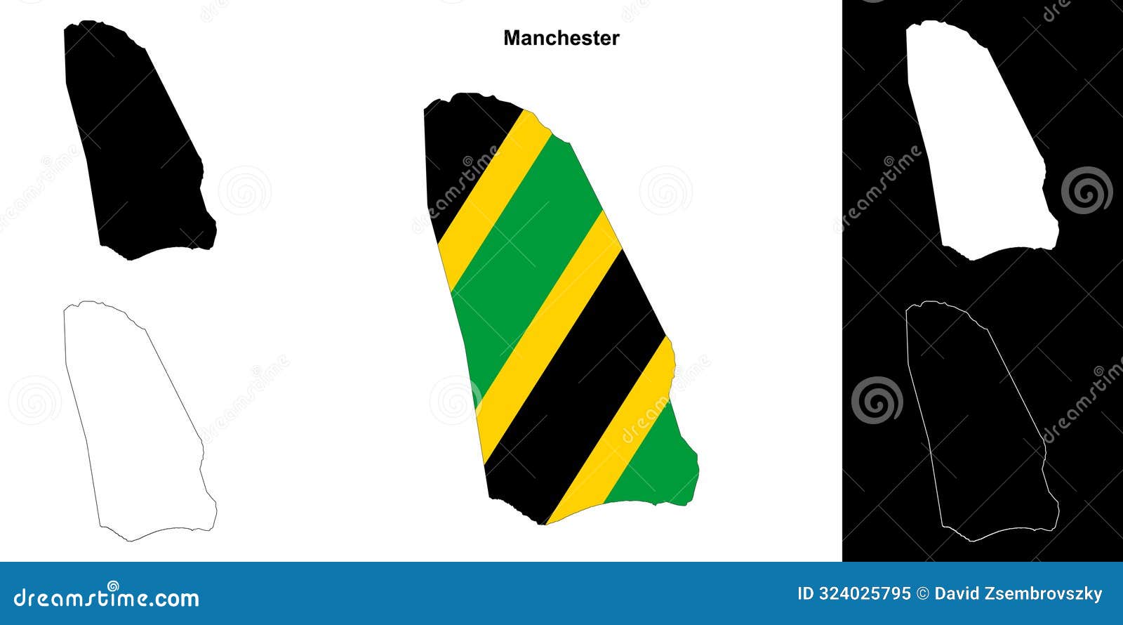 Manchester outline map stock illustration. Illustration of contour ...
