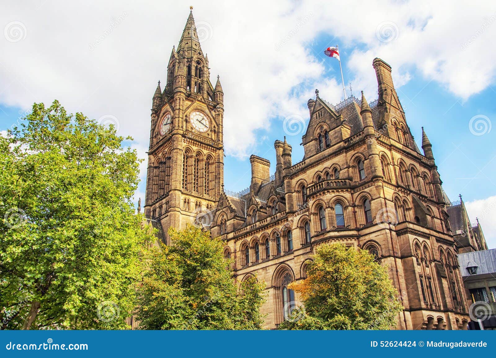 Manchester Town Hall stock photo. Image of hall, united - 52624424