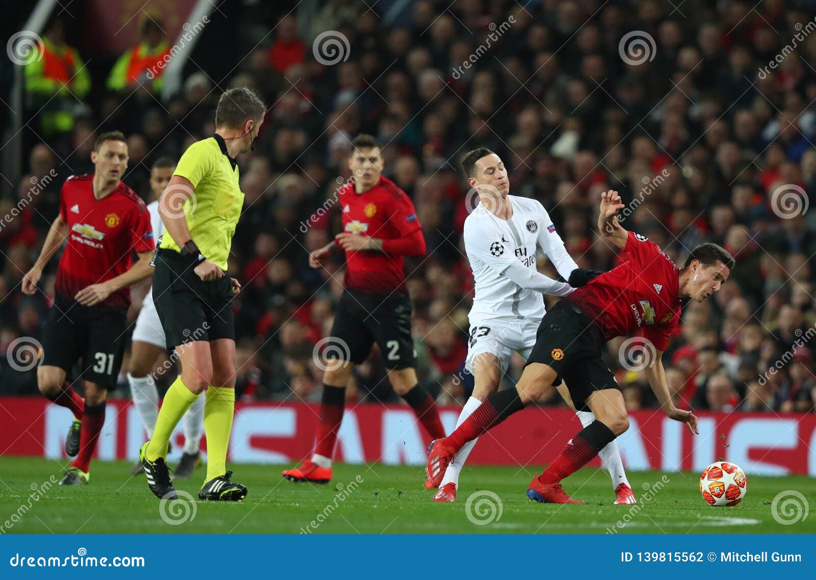 Manchester United V Paris Saint Germain Uefa Champions League Round