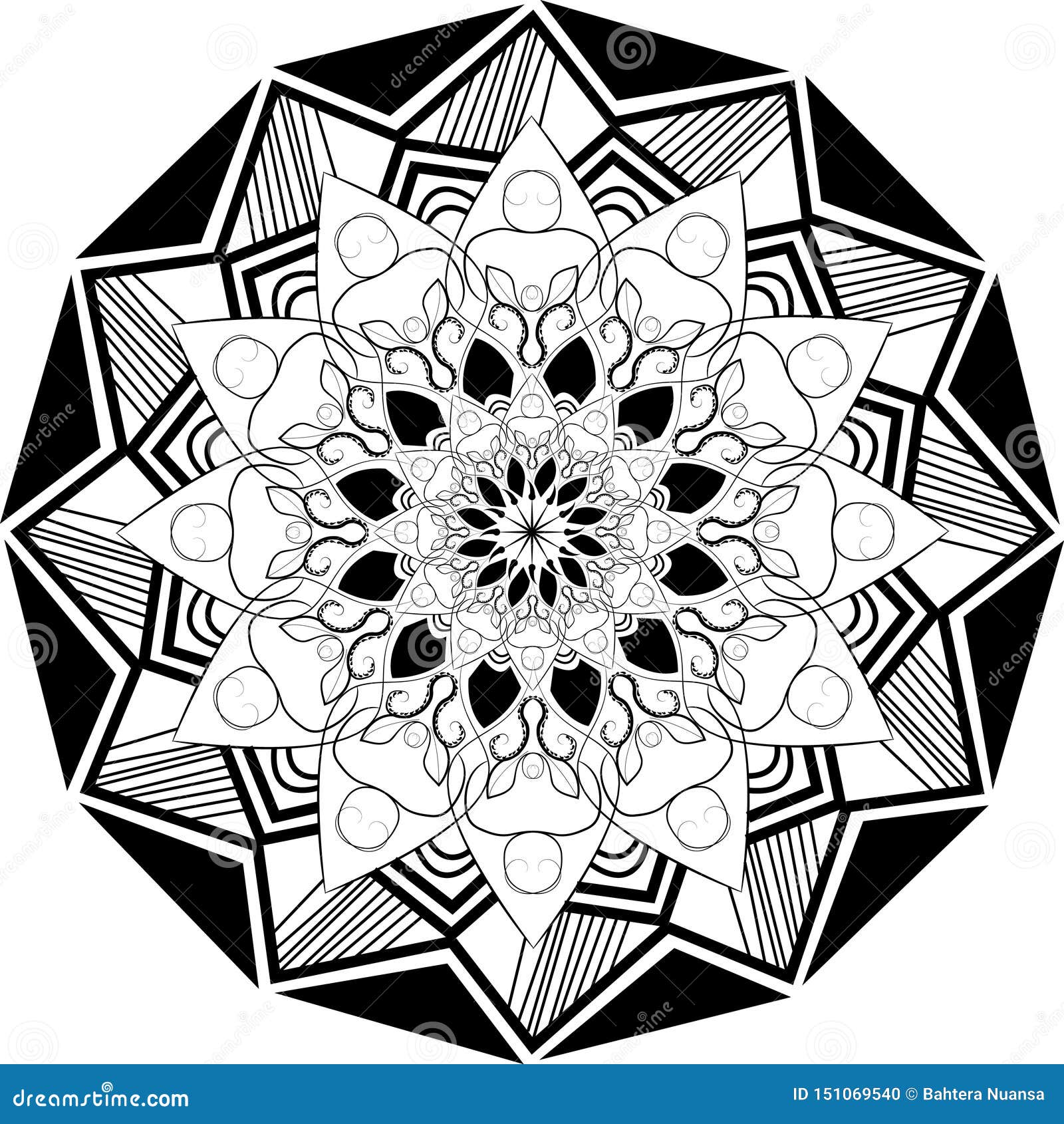 Mandala Pattern Art Texture Background Stock Illustration ...