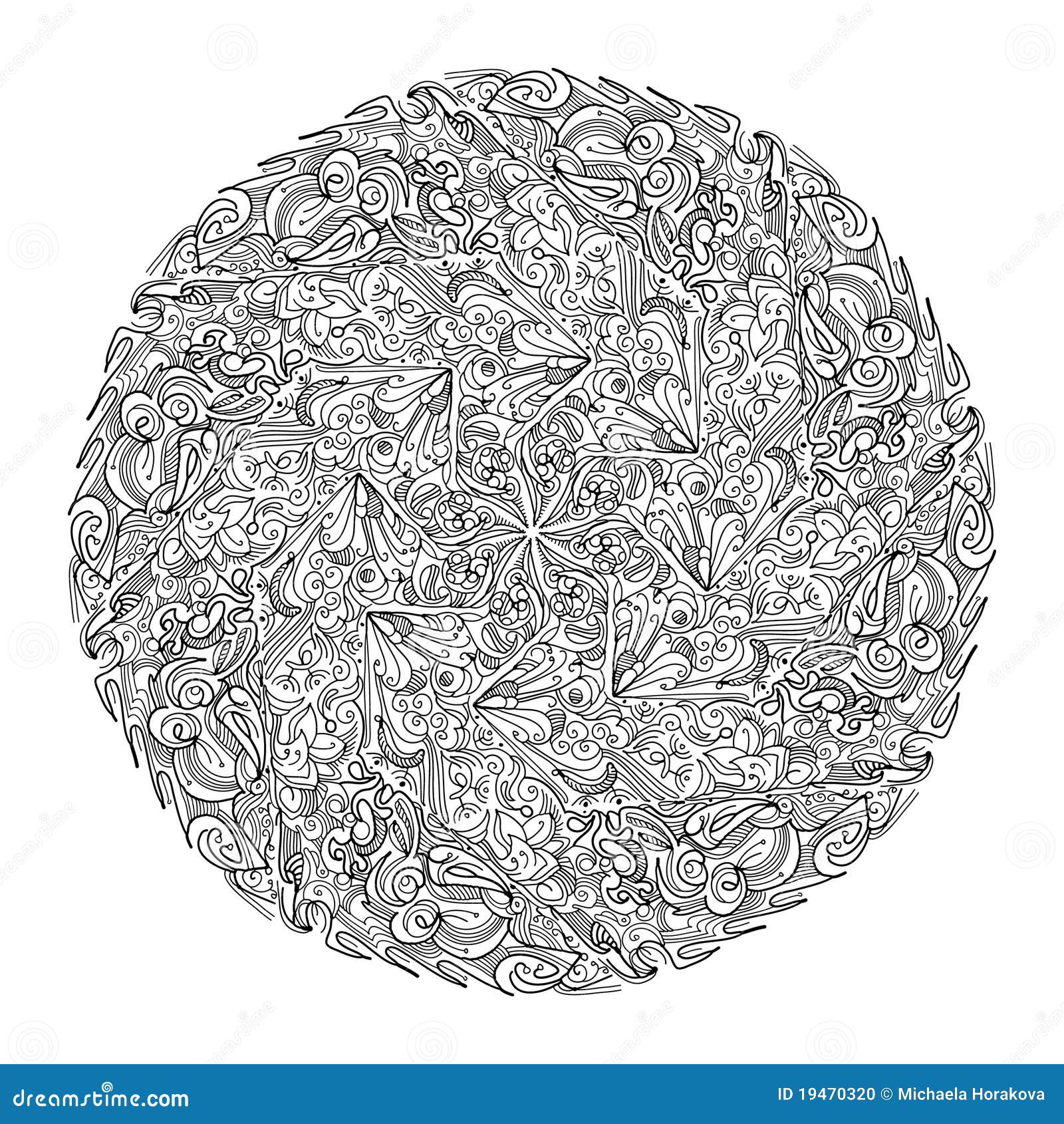 Mandala stock vector. Illustration of path, pattern, nature - 19470320
