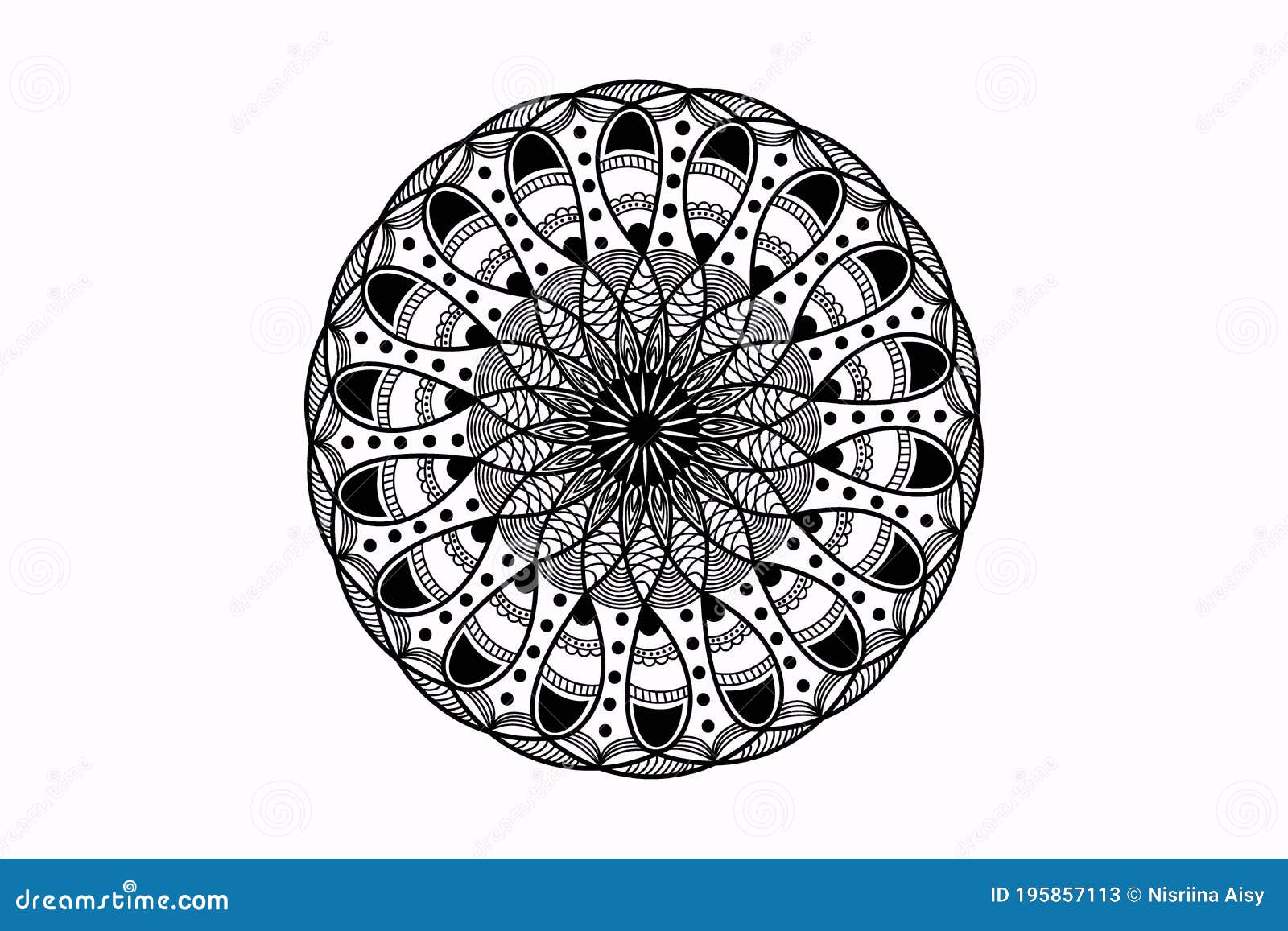 Classic mandala design stock vector. Illustration of abstract - 195857113