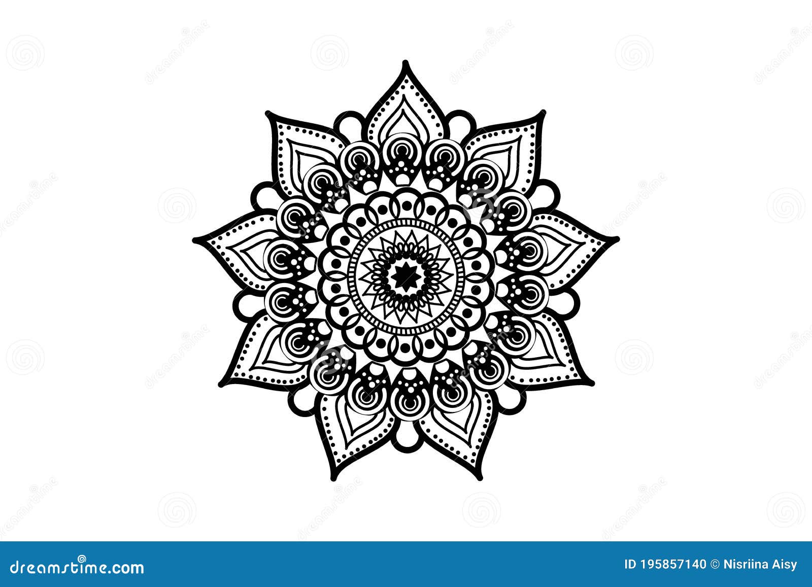 Classic mandala design stock vector. Illustration of mandala - 195857140
