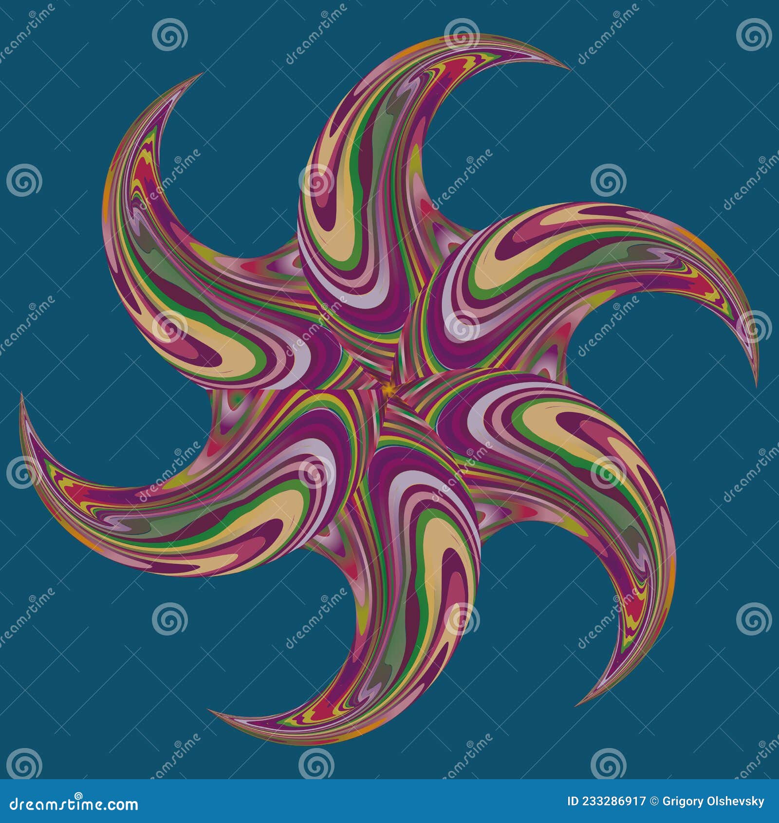 Mandala. Abstract Liquid Spiral Paint Design Element Stock Vector ...