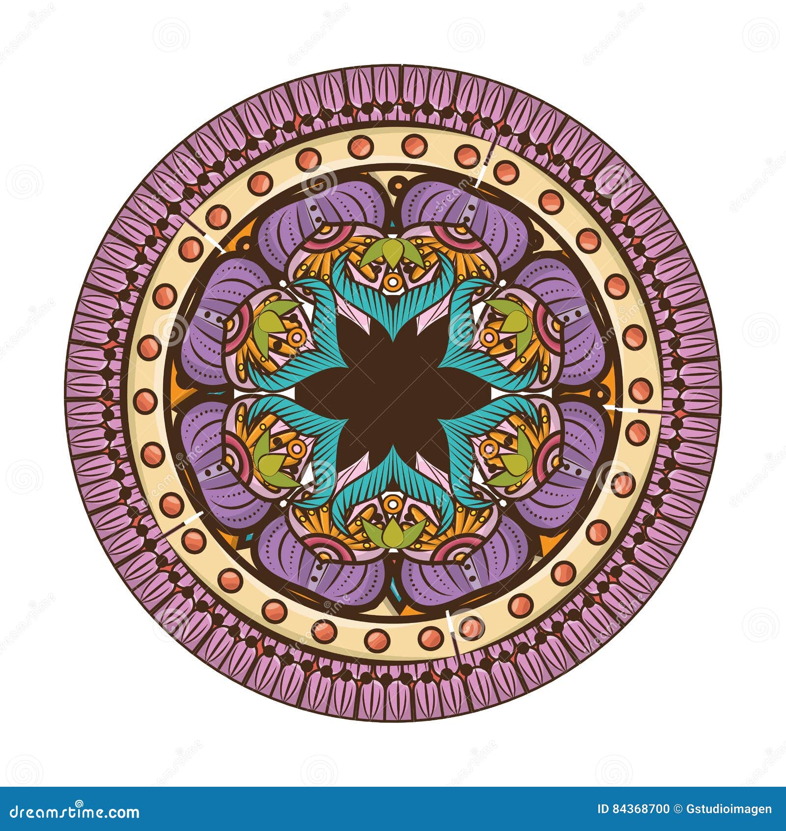 Mandala Art Decorative Icon Stock Illustration - Illustration of icon ...