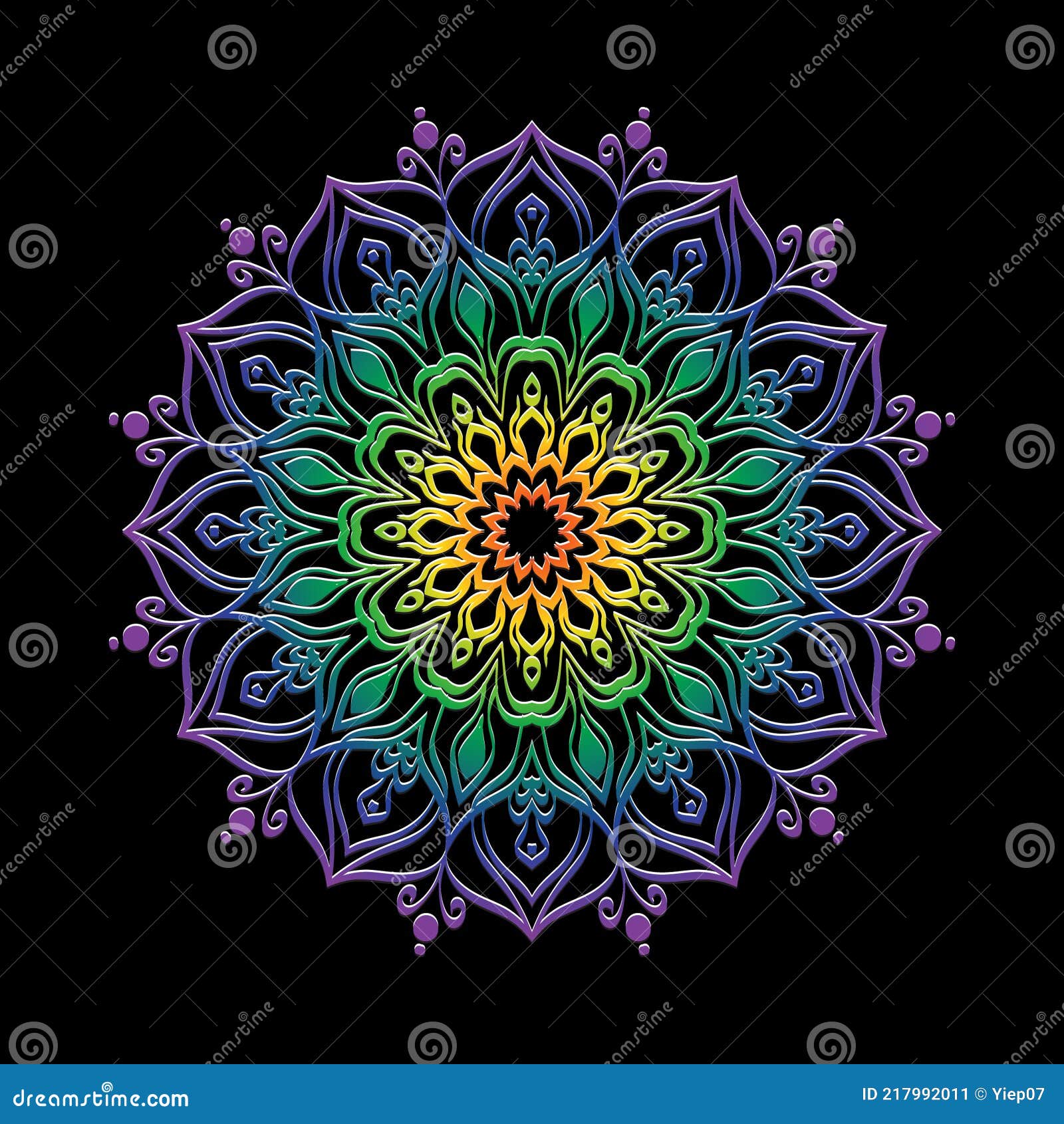 Mandala Art with High Resolution Stock Vector - Illustration of ...