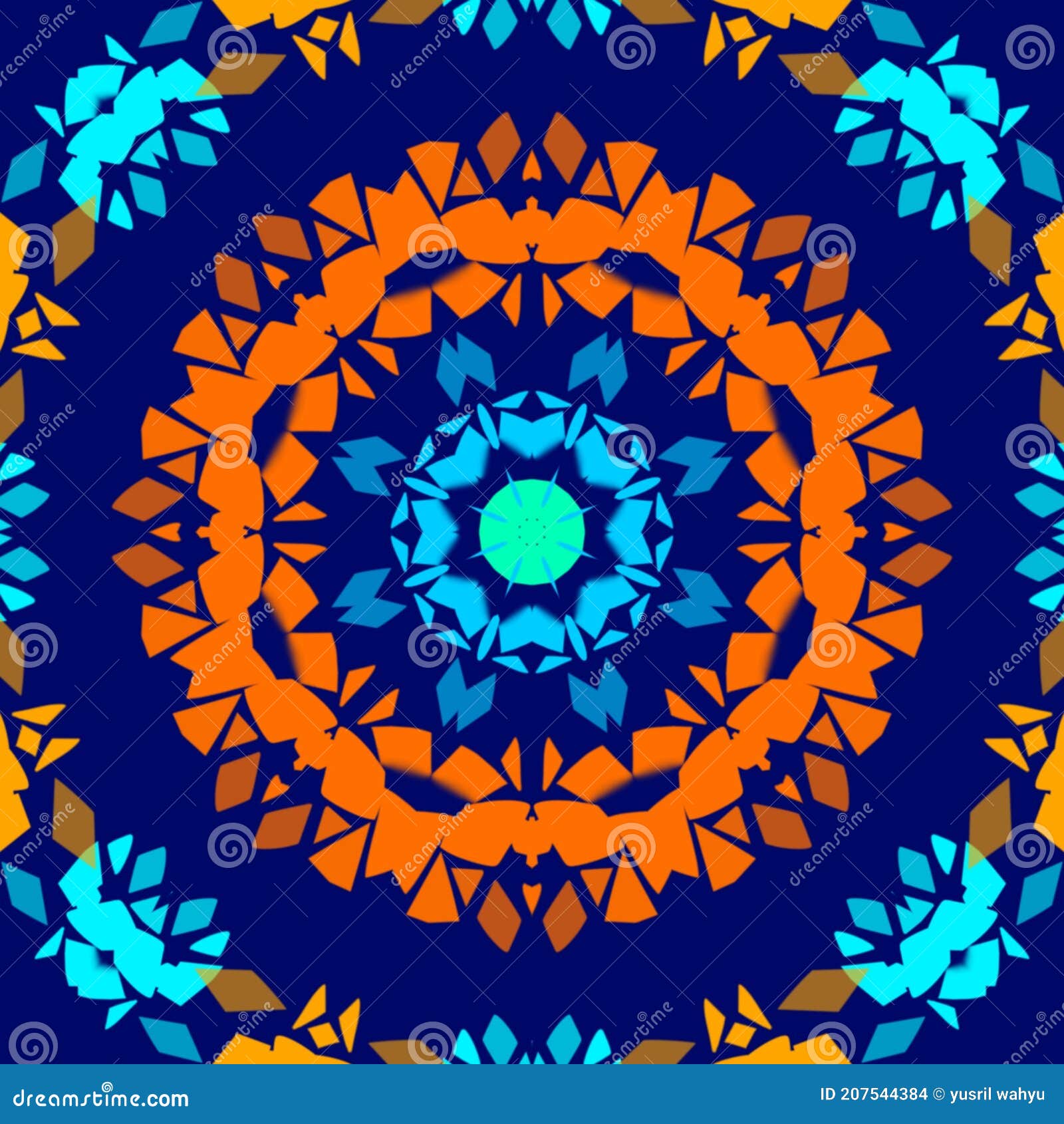 Mandala Art with Modern Design Stock Illustration - Illustration of ...