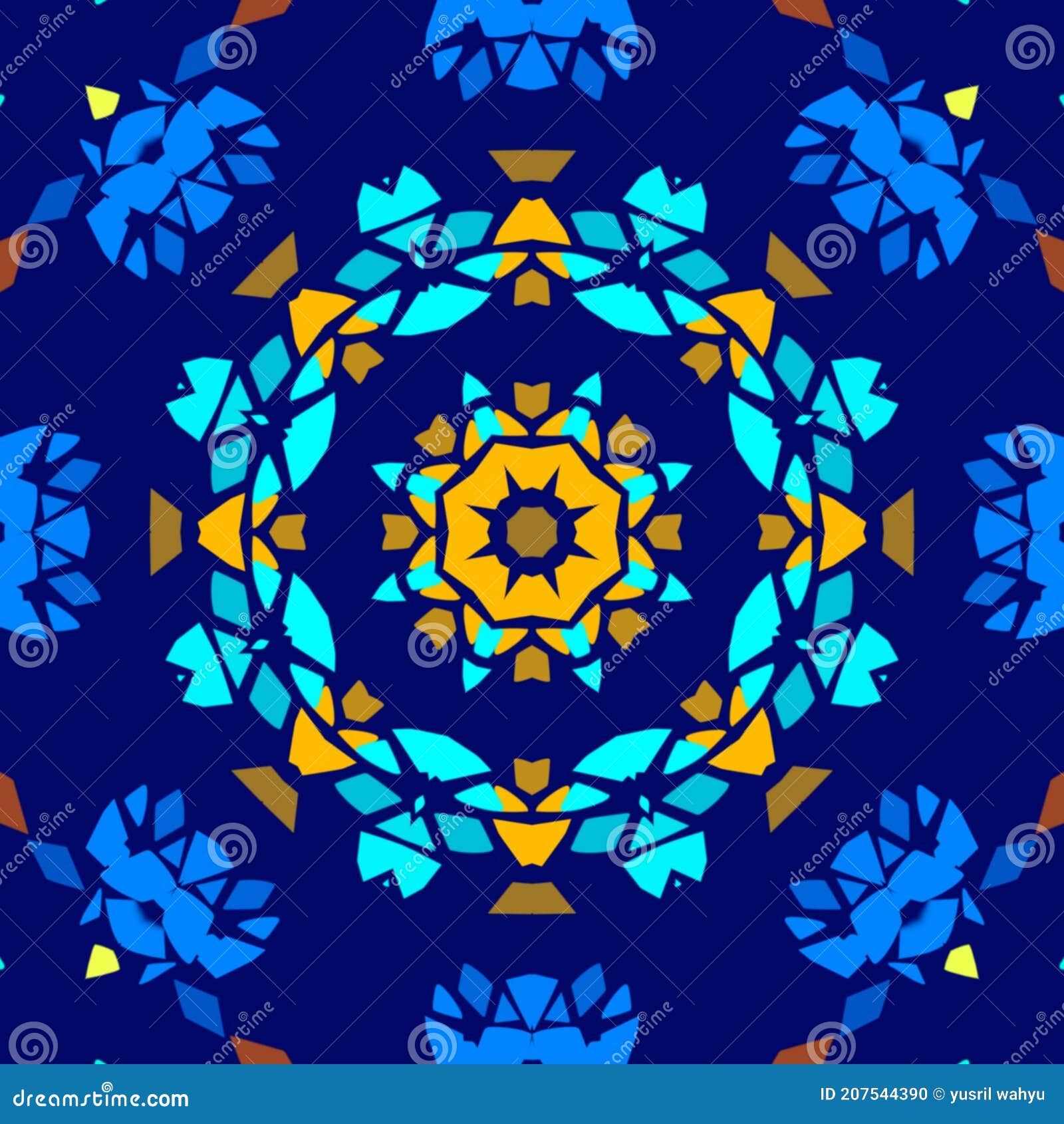 Mandala Art with Modern Design Stock Illustration - Illustration of ...