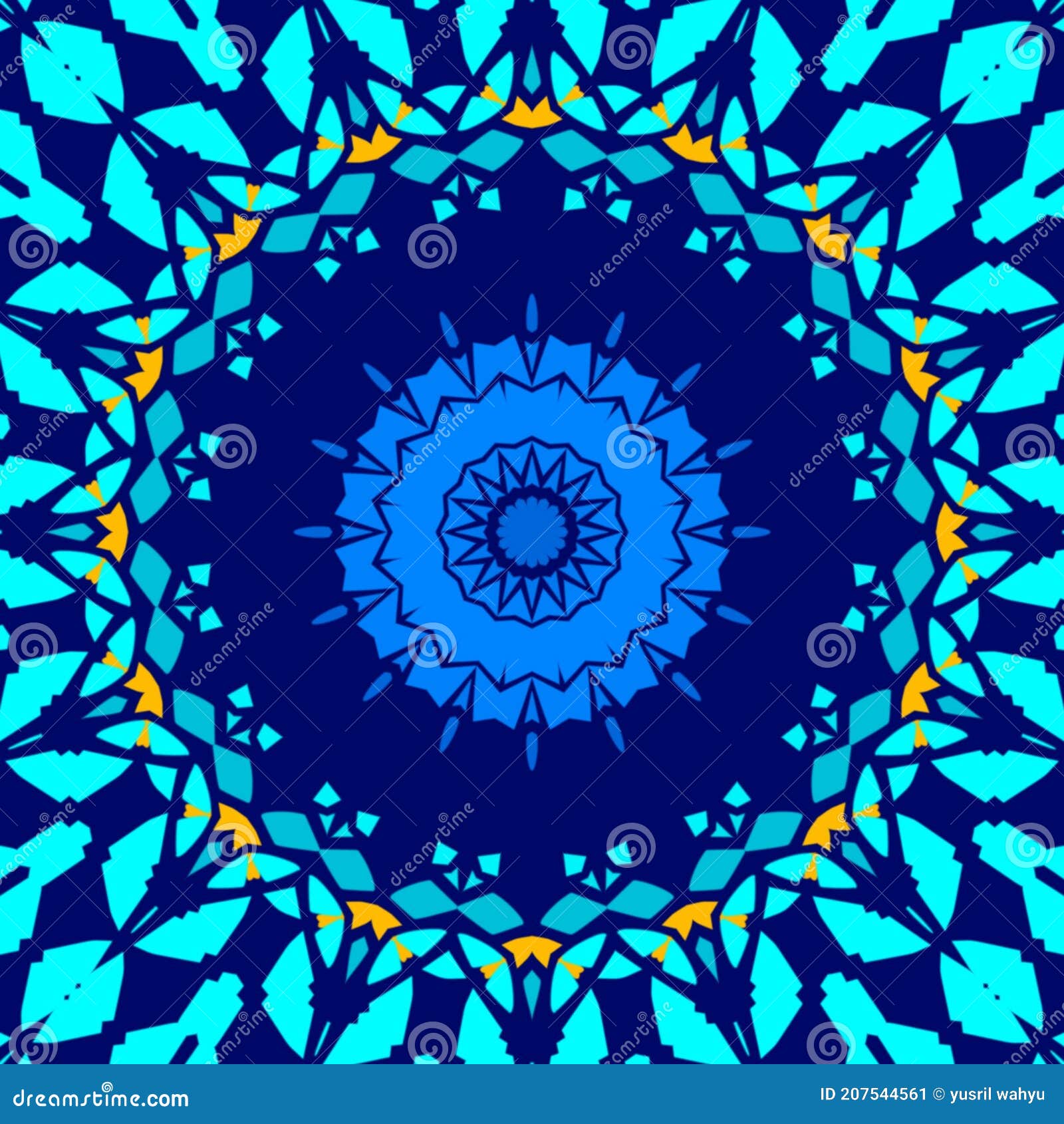 Mandala Art with Modern Design Stock Illustration - Illustration of ...
