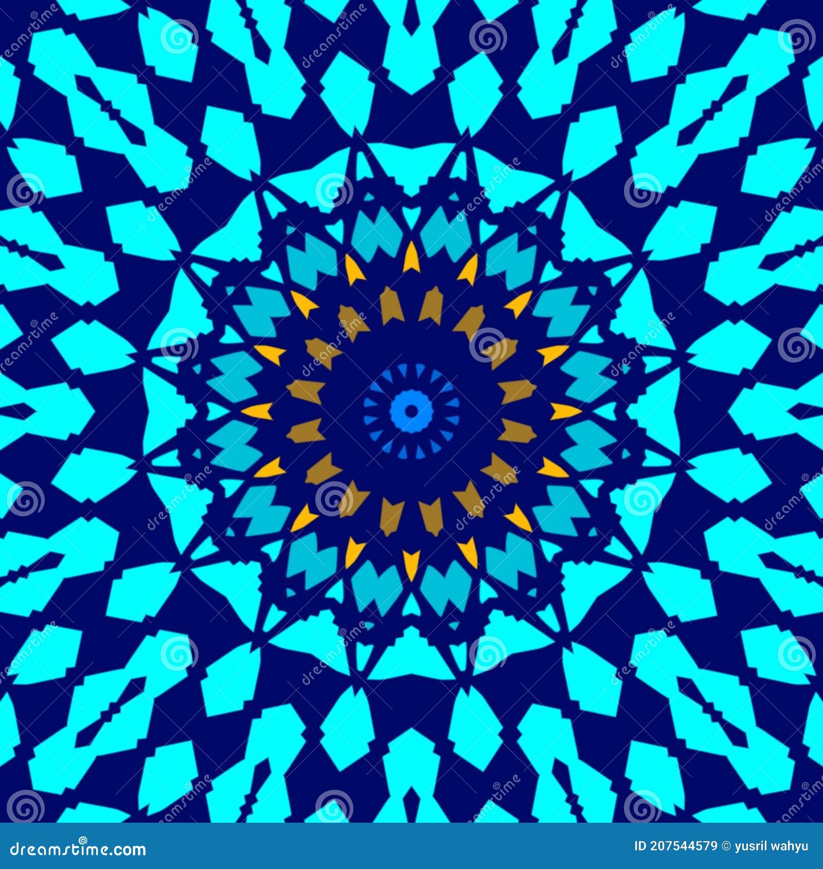 Mandala Art with Modern Design Stock Illustration - Illustration of ...