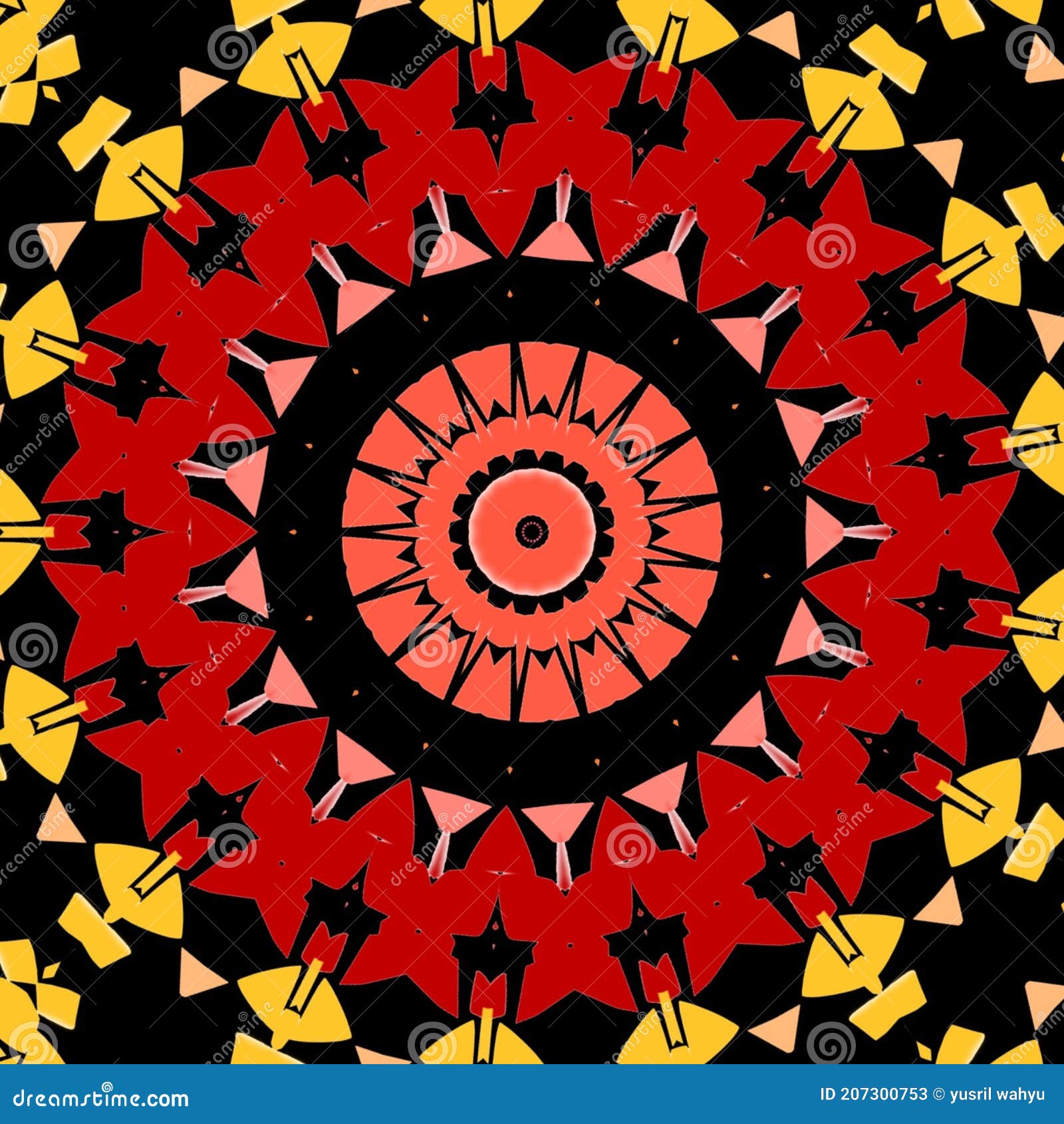 Mandala Art with Modern Design Stock Illustration - Illustration of ...