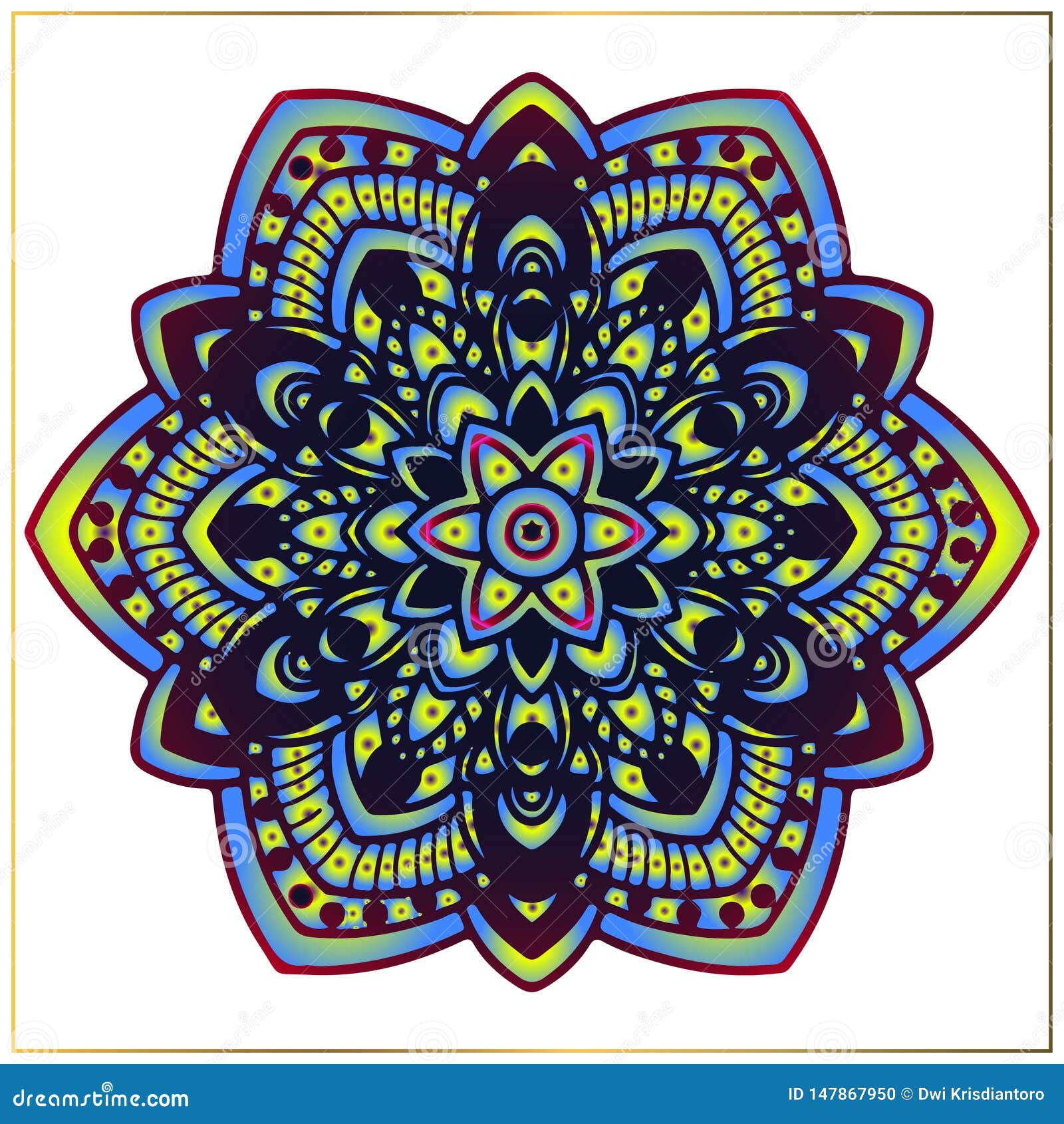 Mandala Art for Pattern Element. Mandala Vintage Element Design Stock ...