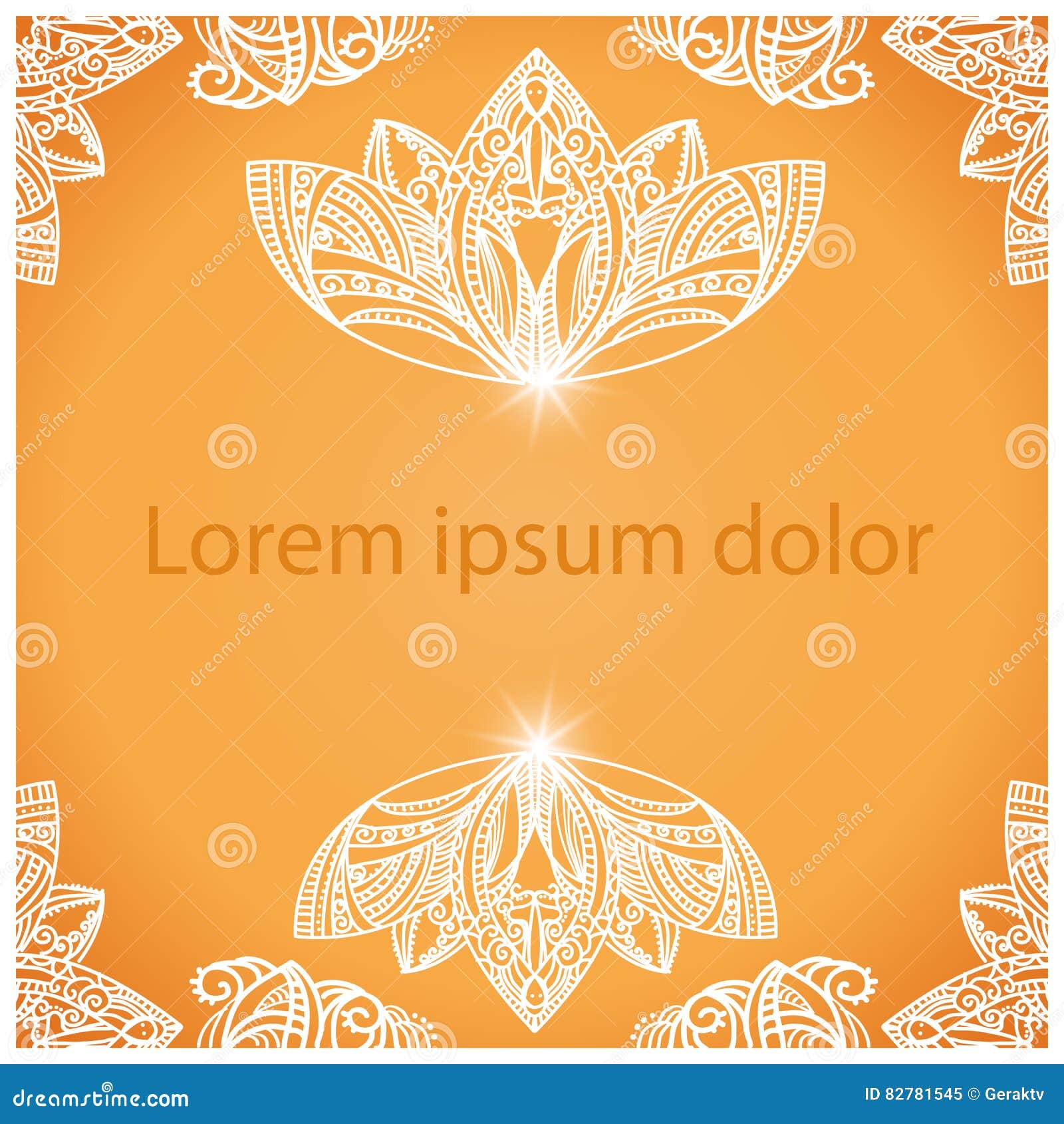 Mandala Background for Design or Text Stock Vector - Illustration of ...