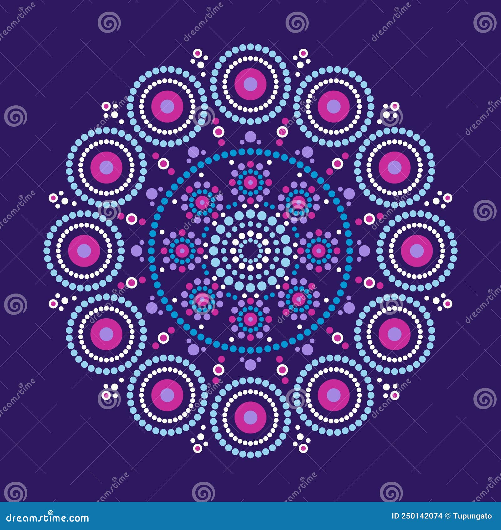 Mandala Boho Ethnic Pattern Stock Vector - Illustration of aboriginal ...