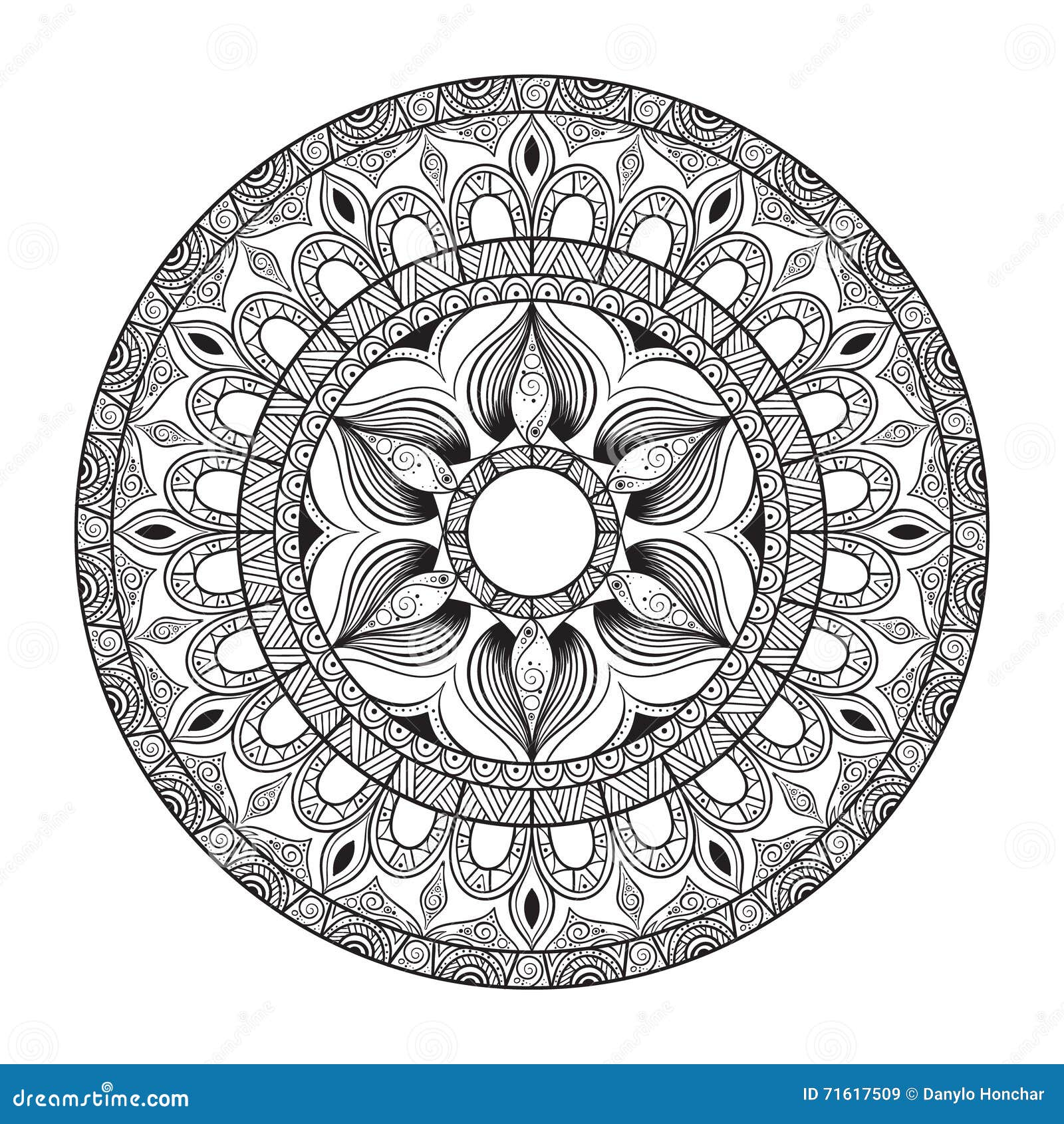 Mandala Cercle ornament illustration de vecteur. Illustration du ...