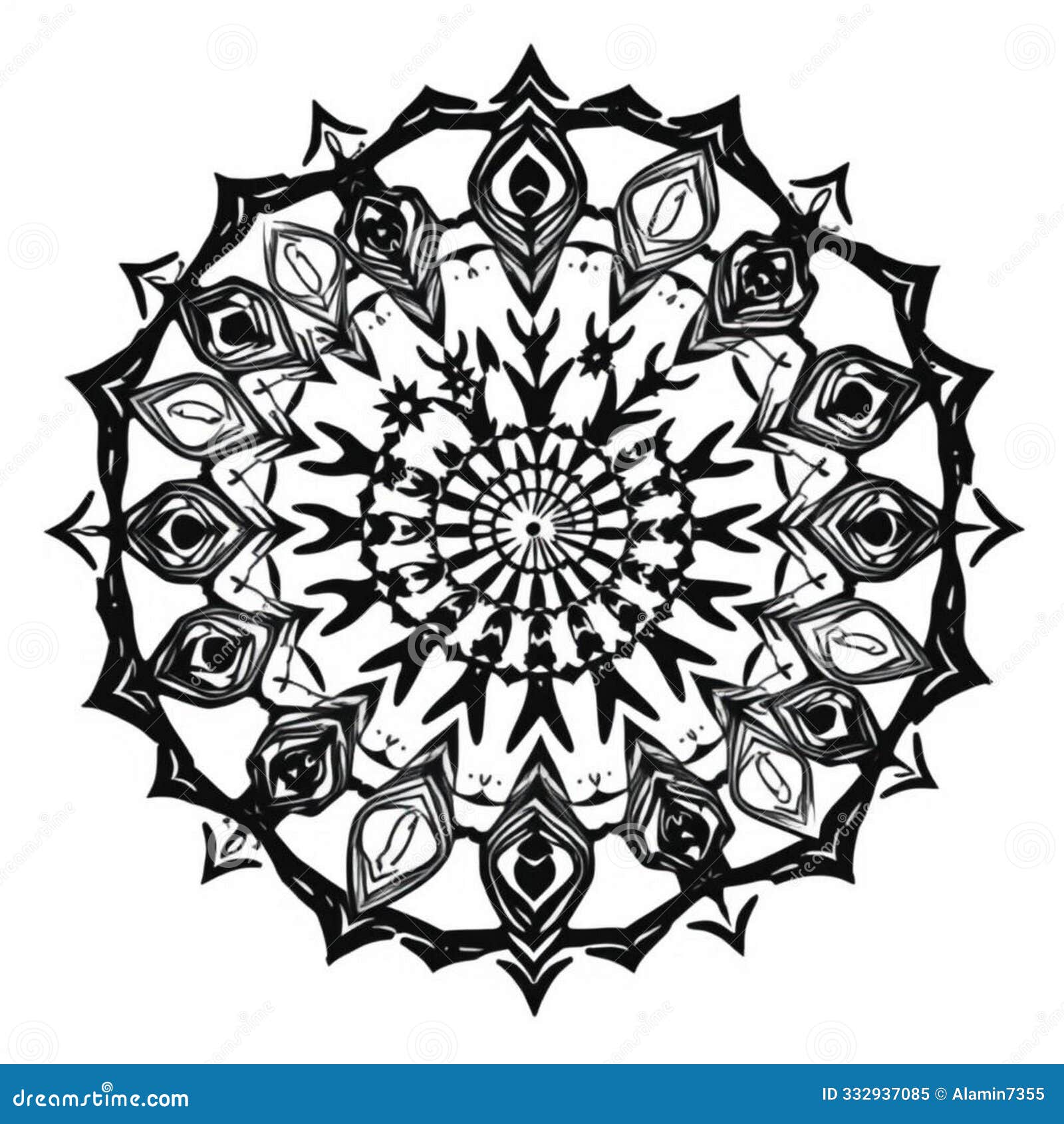 A Mandala Collection of Geometric Harmony and Unique Design Stock ...