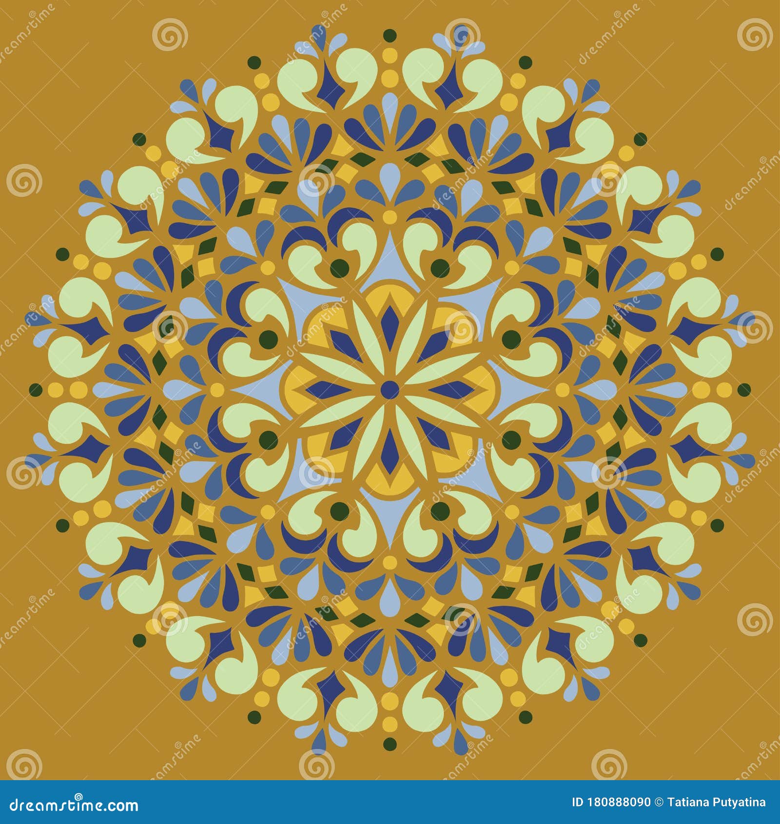 Mandala Color Pattern Doodles Sketch Stock Illustration - Illustration ...