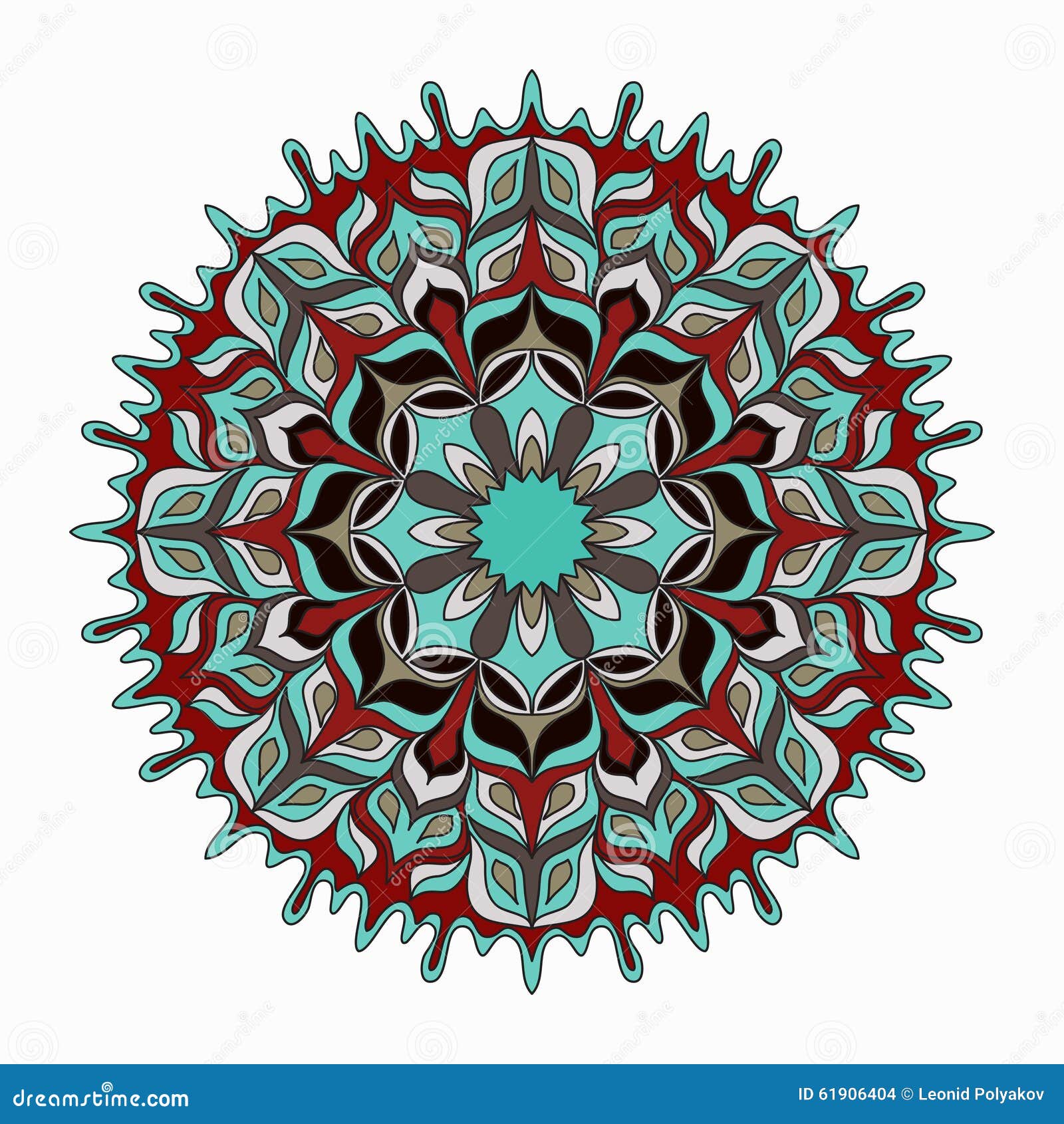 The Mandala. Colored Decorative Pattern. Colorful Composition Of The ...