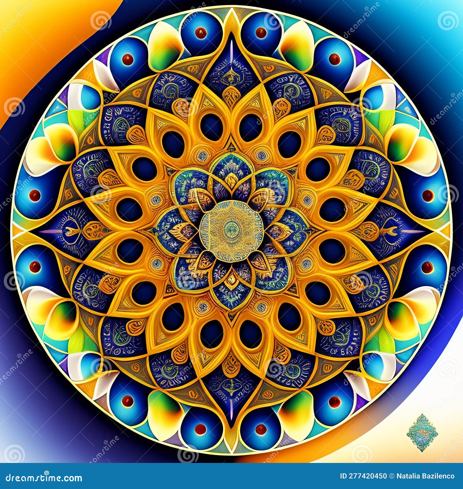 Mandala. Colorful Bright Vector Illustrated Mandala Stock Illustration ...